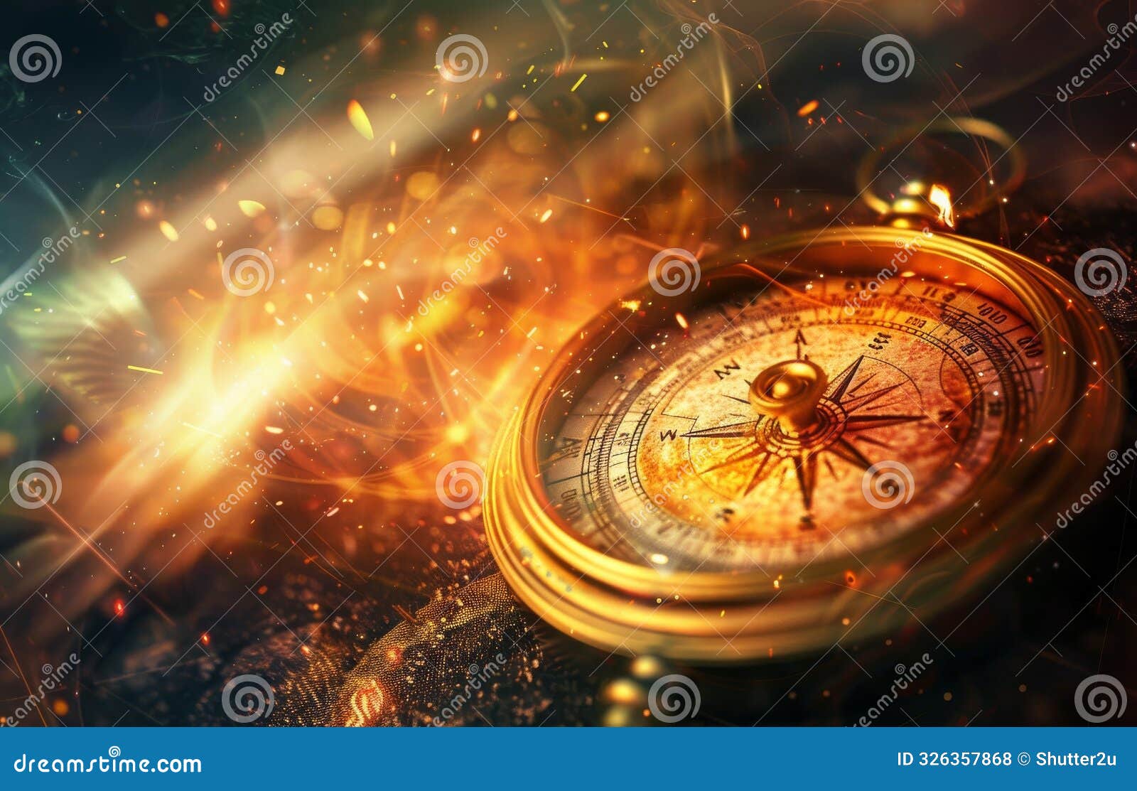 A Compass that Points Towards the Source of Your Creativity Stock ...