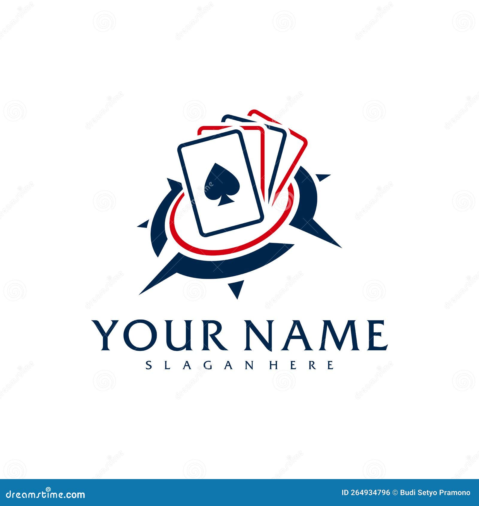 Compass Poker Logo Vector Template, Creative Poker Logo Design Concepts ...