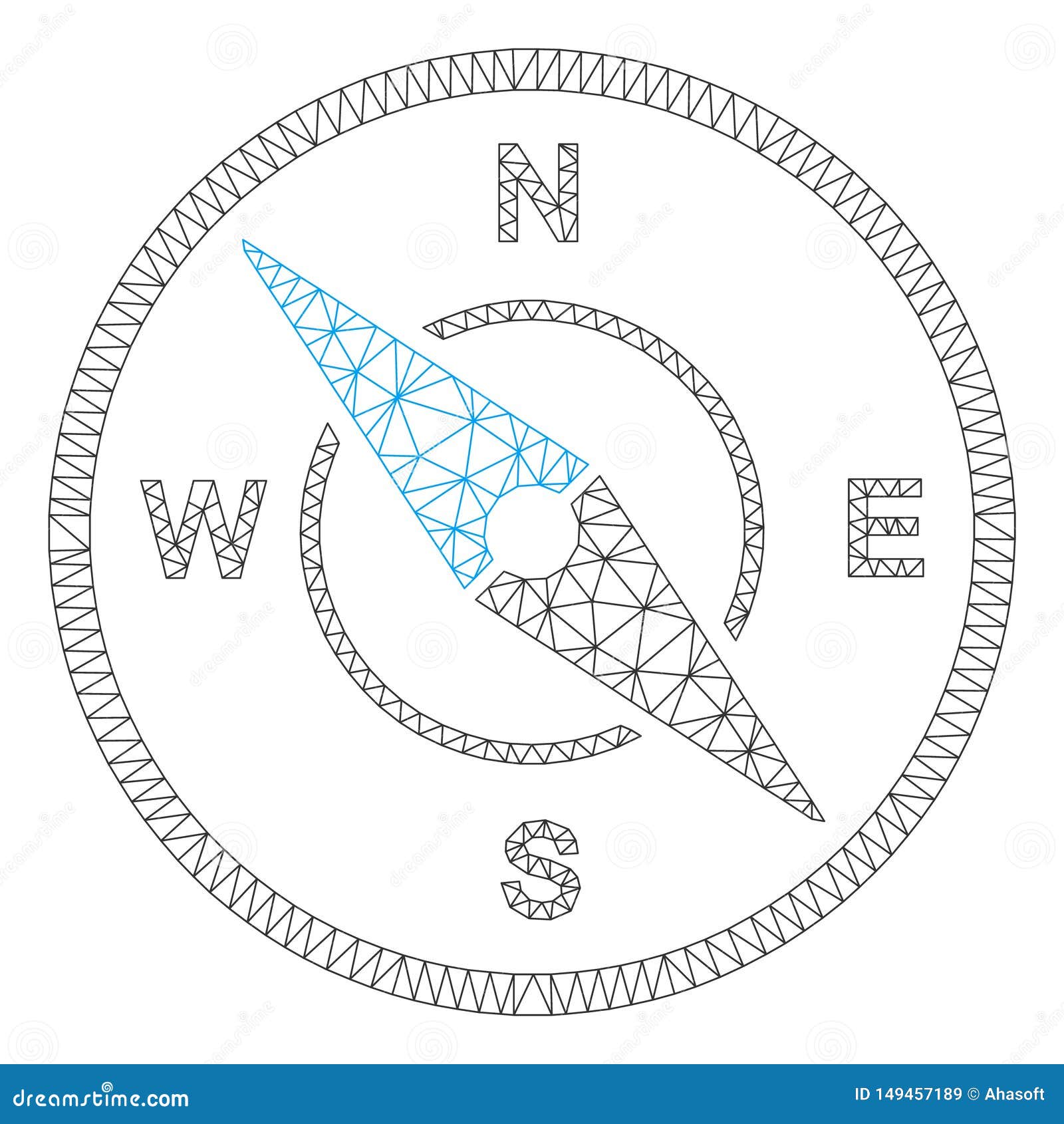 Compass Polygonal Frame Vector Mesh Illustration Stock Vector ... Compass Polygonal Frame Vector Mesh Illustration Stock Vector ...