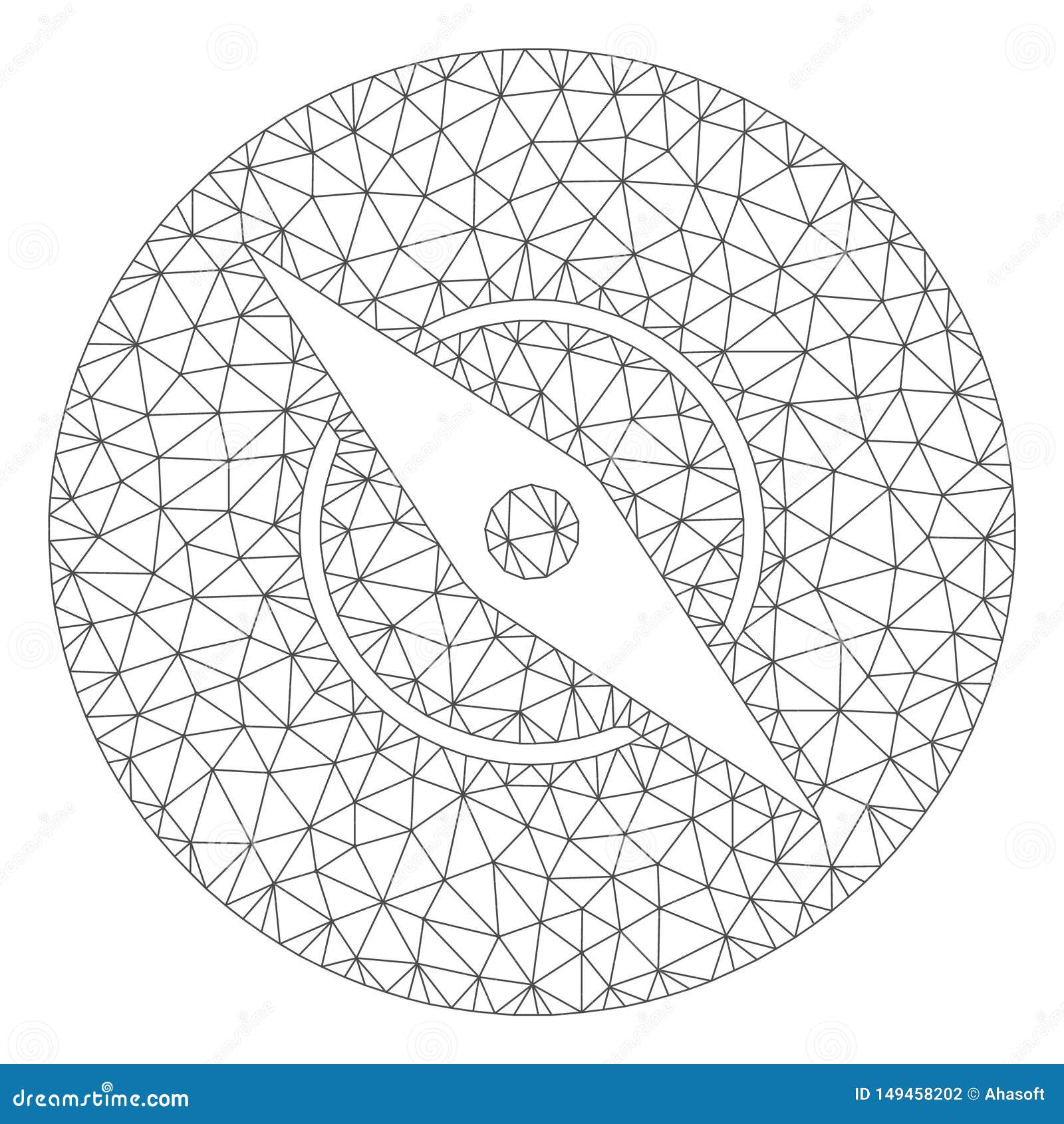 Compass Polygonal Frame Vector Mesh Illustration Stock Vector ...