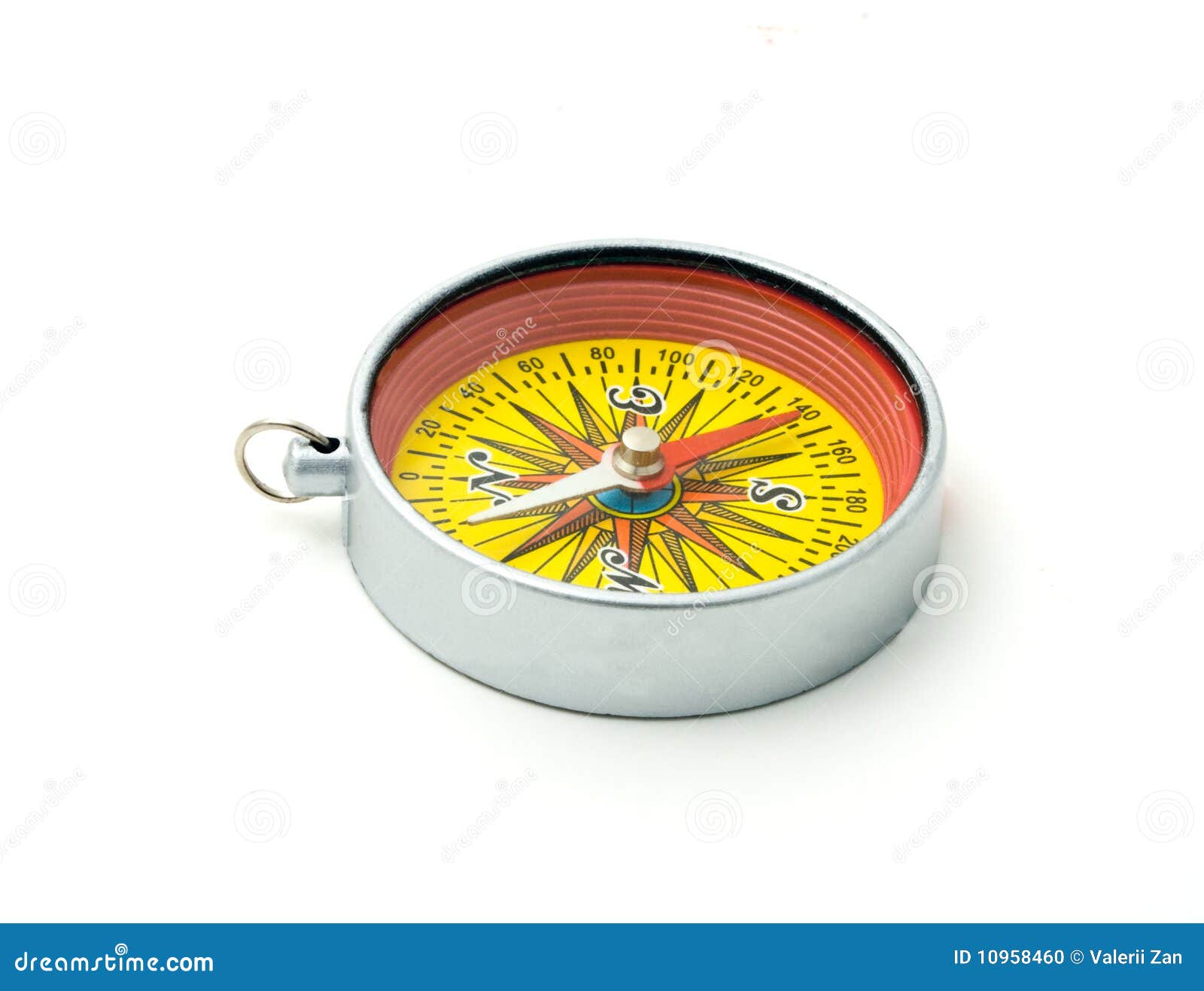 Compass with a red stock photo. Image of abstract, technology - 10958460