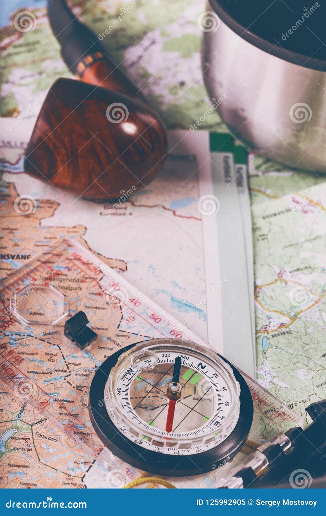 Compass Retro Style Stock Image Image Of Ourney Retro 125992905
