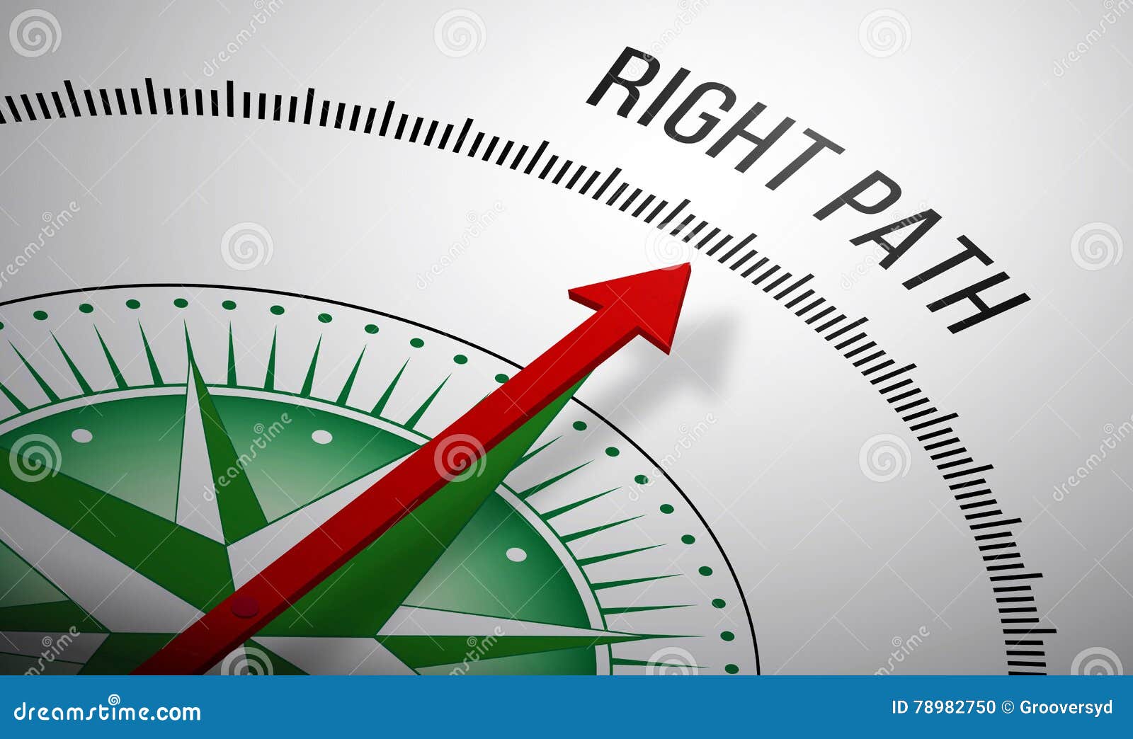 Compass With A Right Path Icon Stock Illustration Illustration Of Lost Right 78982750