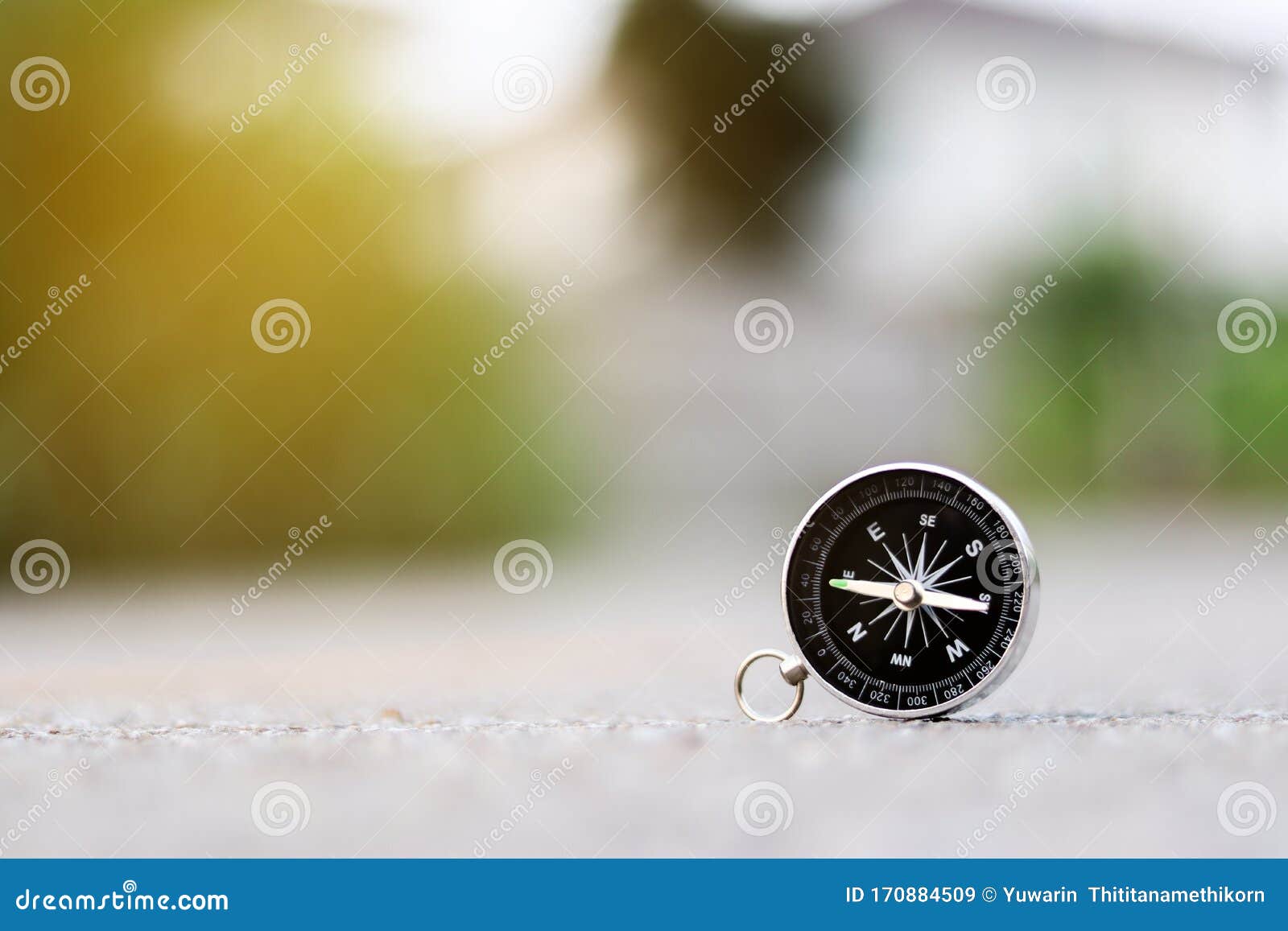 A Compass on Road Texture Background. Stock Image - Image of adventure ...