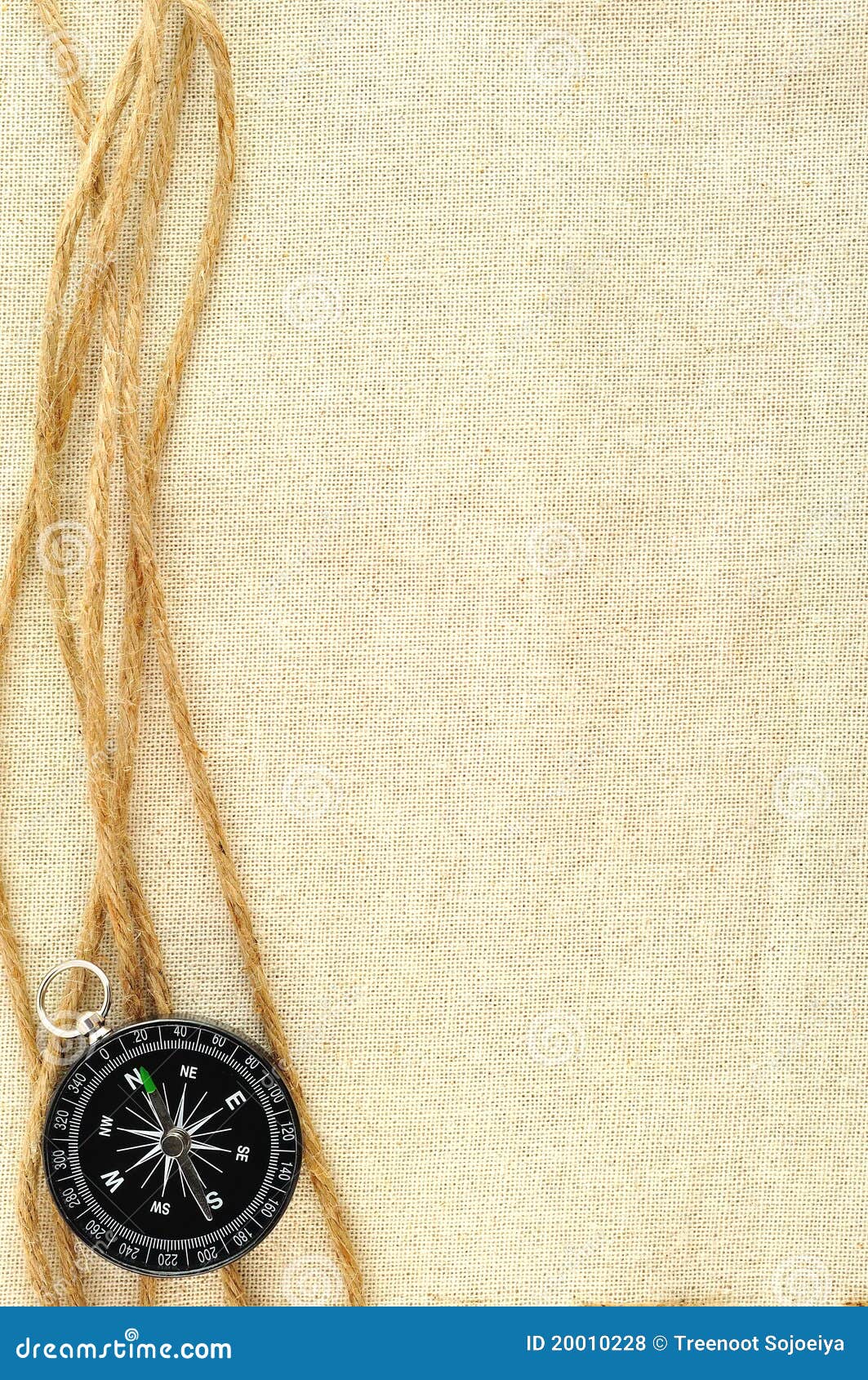 Compass and rope stock photo. Image of nature, burlap - 20010228
