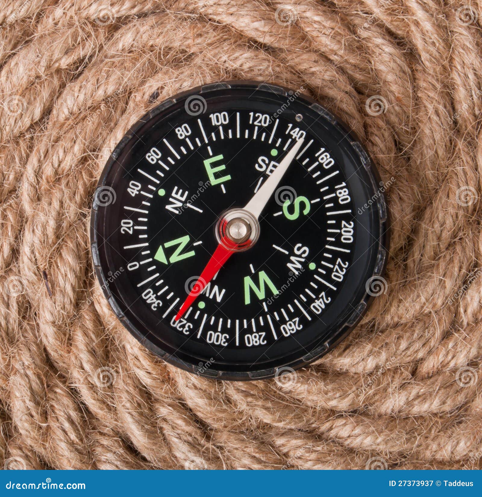 Compass and rope stock image. Image of direction, brown - 27373937