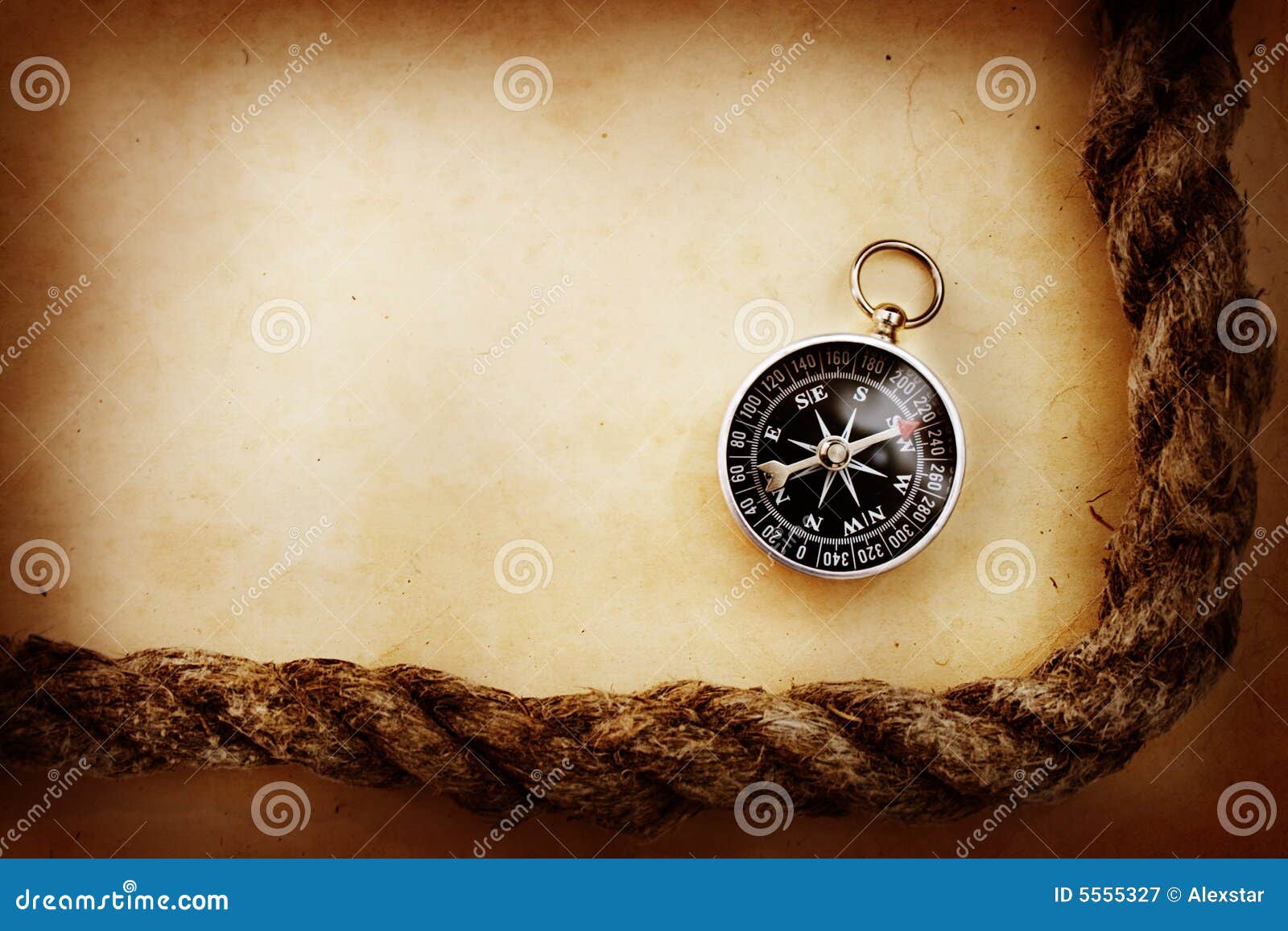 Compass and rope stock image. Image of magnetic, lost - 5555327