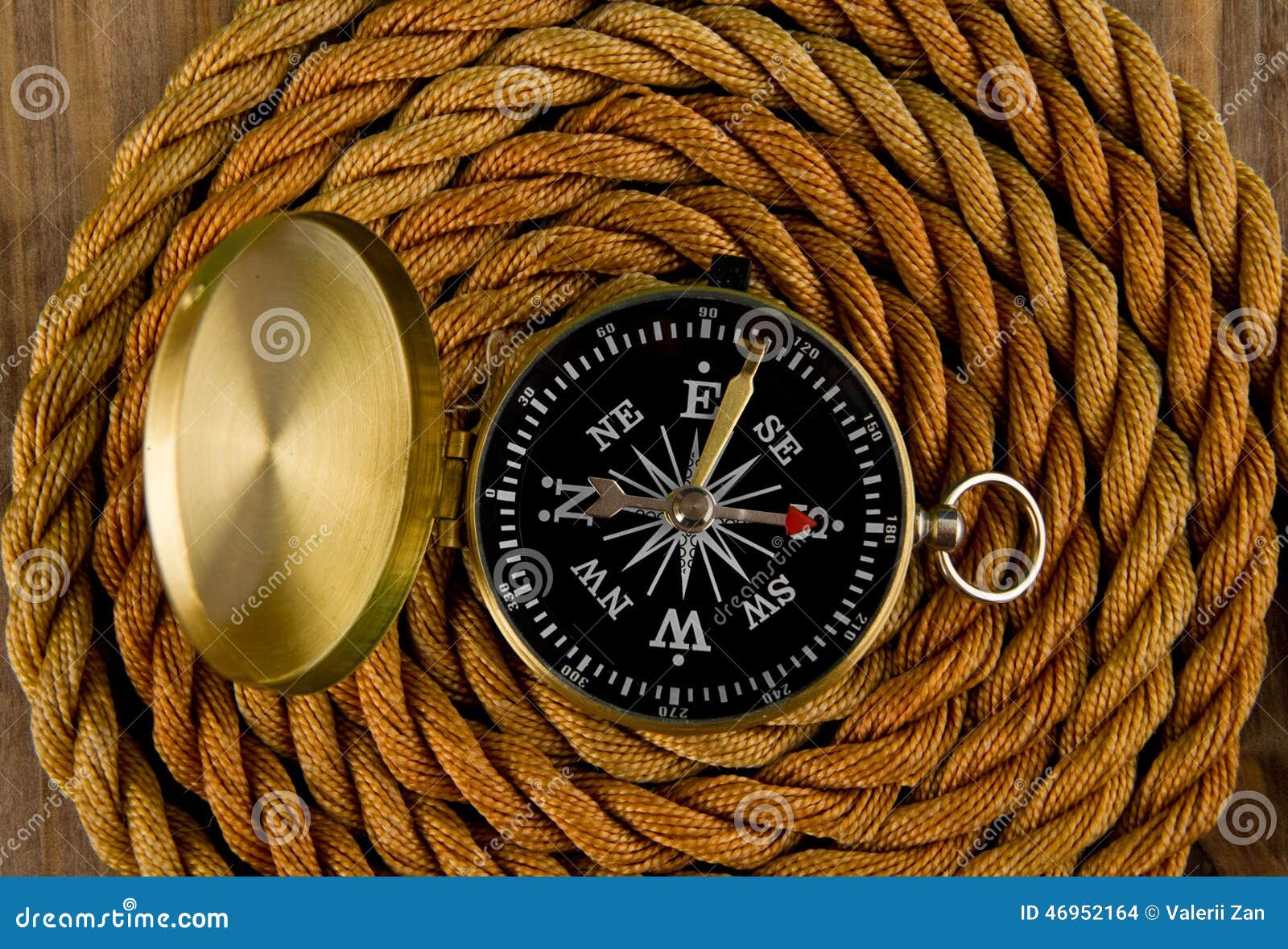 Compass and rope stock photo. Image of coil, compass - 46952164
