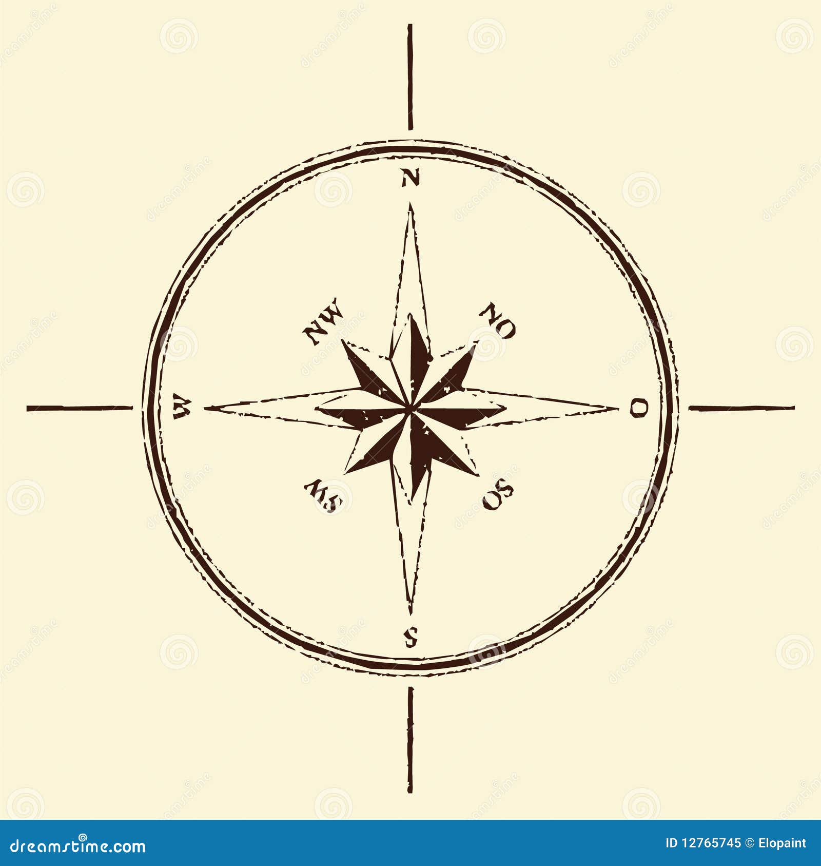 Compass Rose Cartoon Vector | CartoonDealer.com #12765745