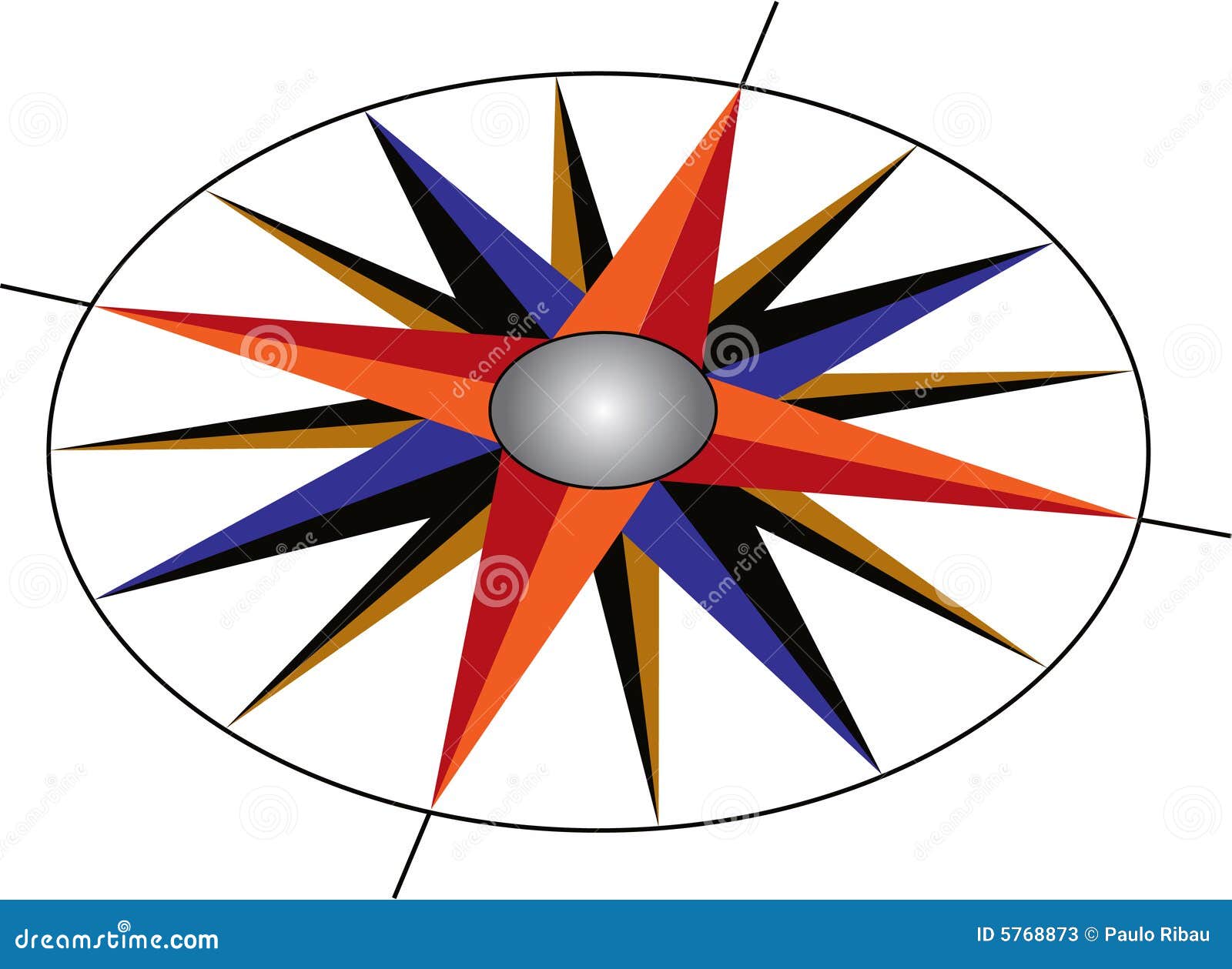 Compass Rose stock vector. Illustration of symbol, equipment - 5768873