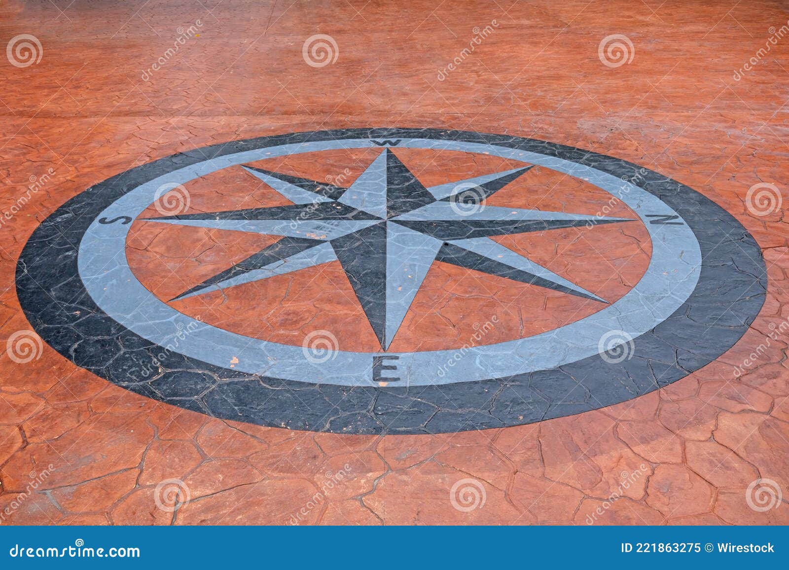 Compass Rose with Cardinal Points Stock Image - Image of chiang, points ...