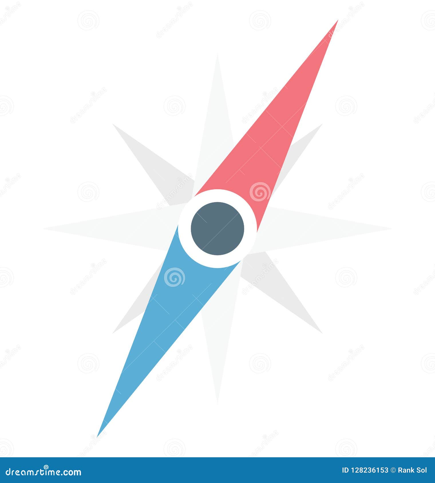 Compass Rose Color Illustration Vector Icon Stock Vector - Illustration ...