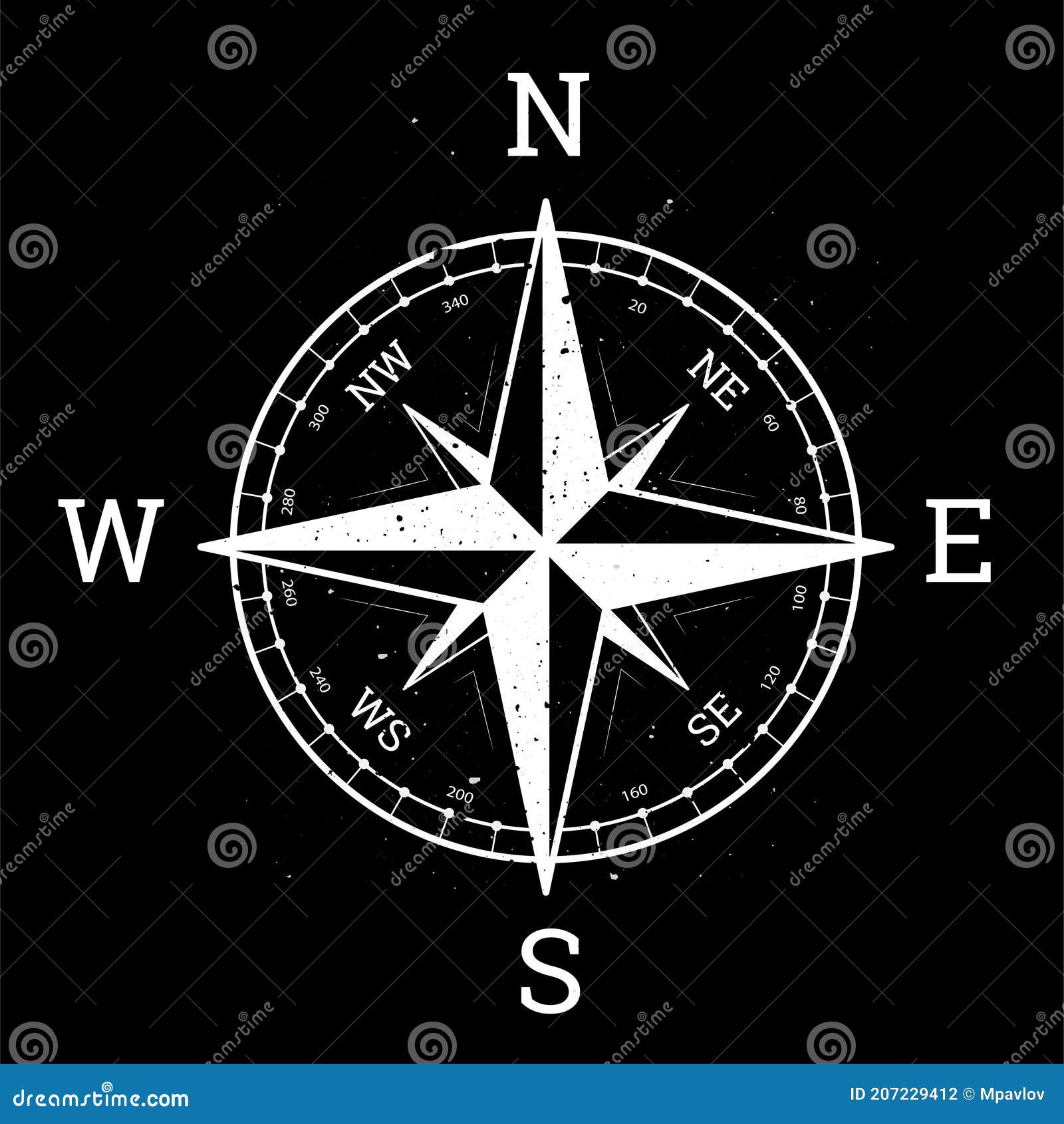 Compass Rose Designs Black And White