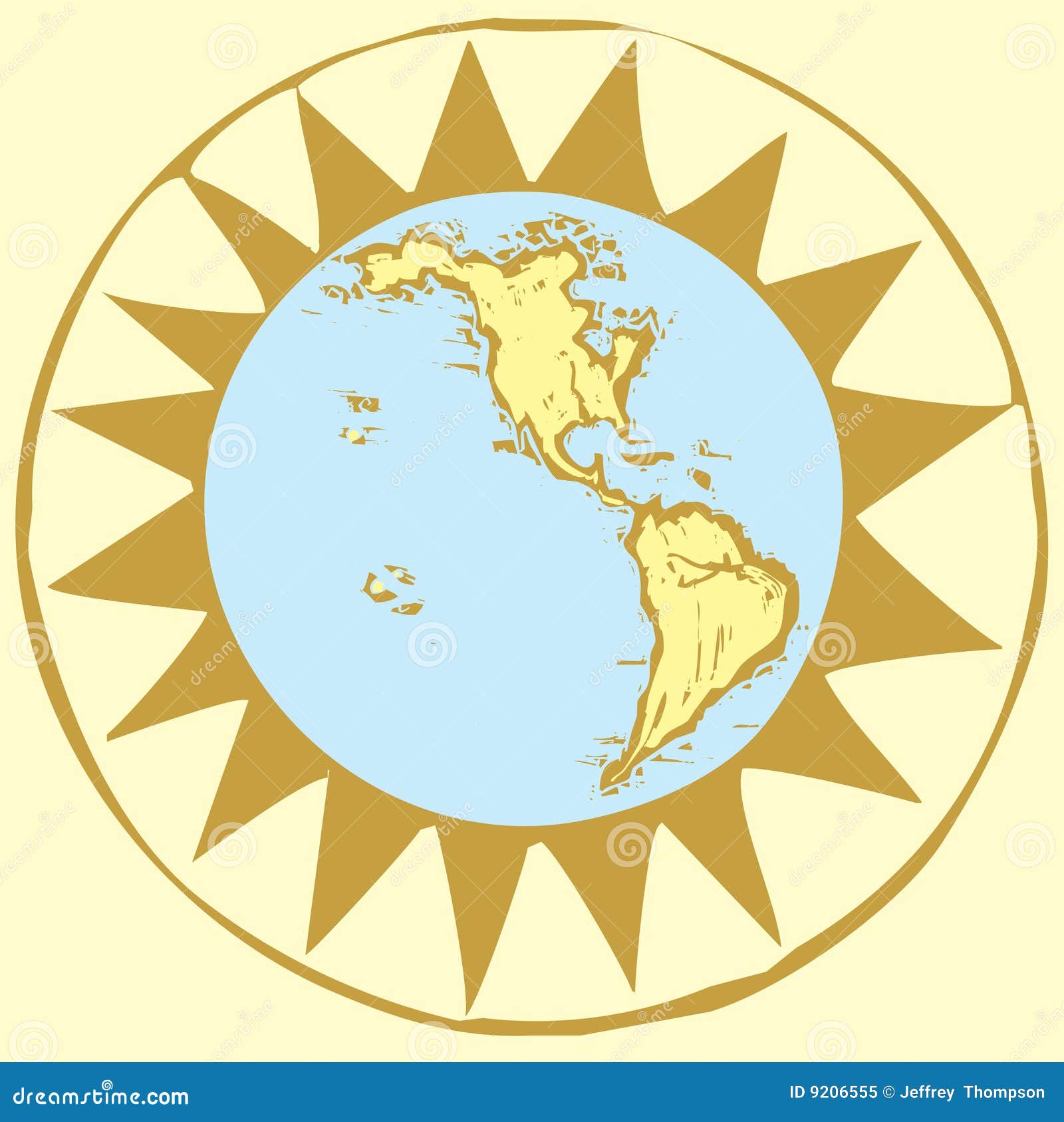 Compass Rose Earth #3. stock vector. Illustration of ocean - 9206555