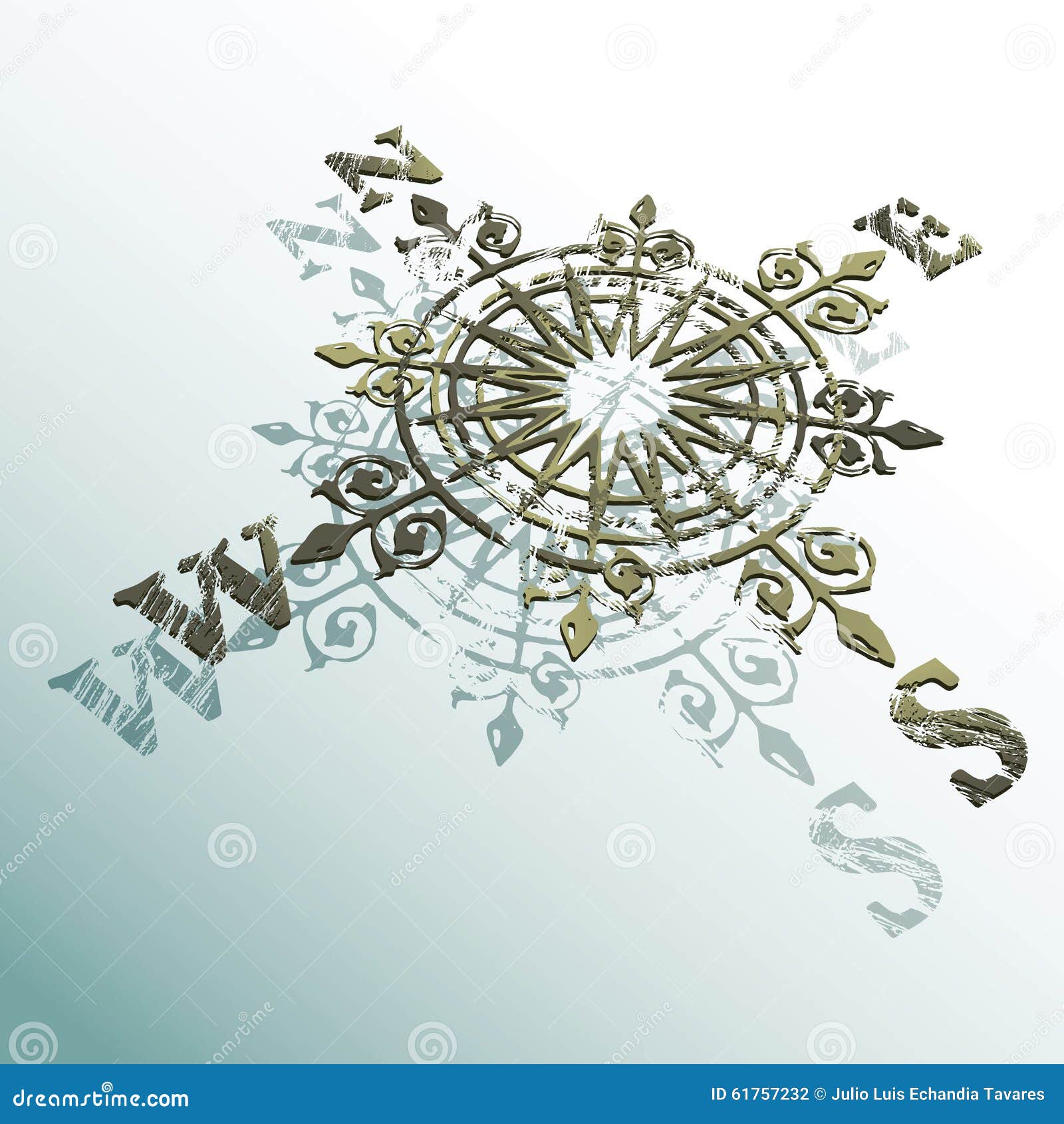 Compass rose stock vector. Illustration of exploration - 61757232