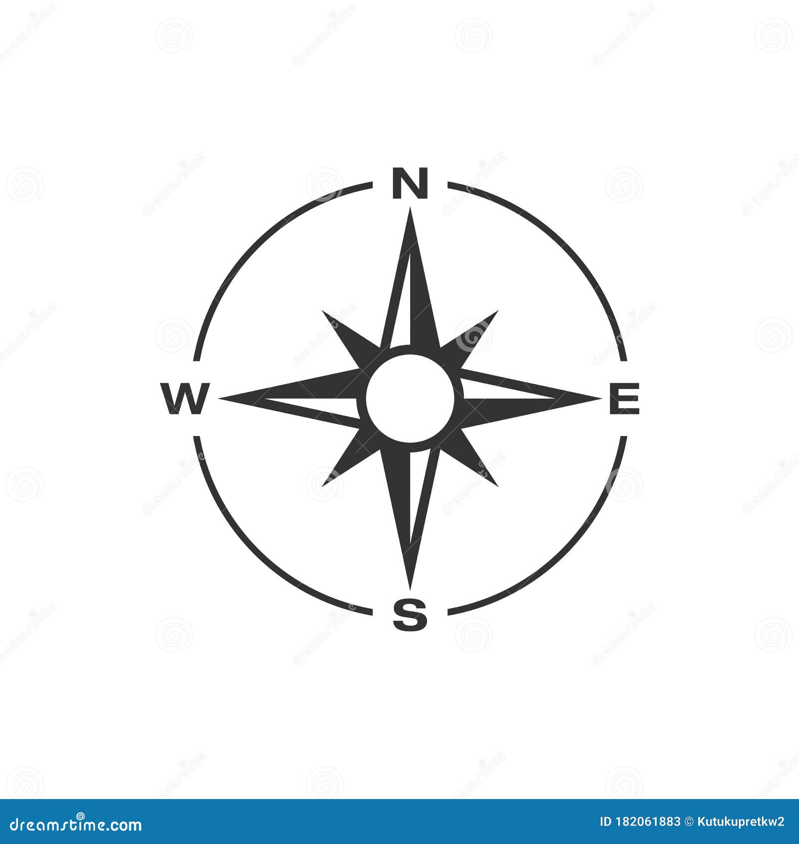 Compass Rose Icon Logo Template Illustration Design. Vector EPS 10 ...