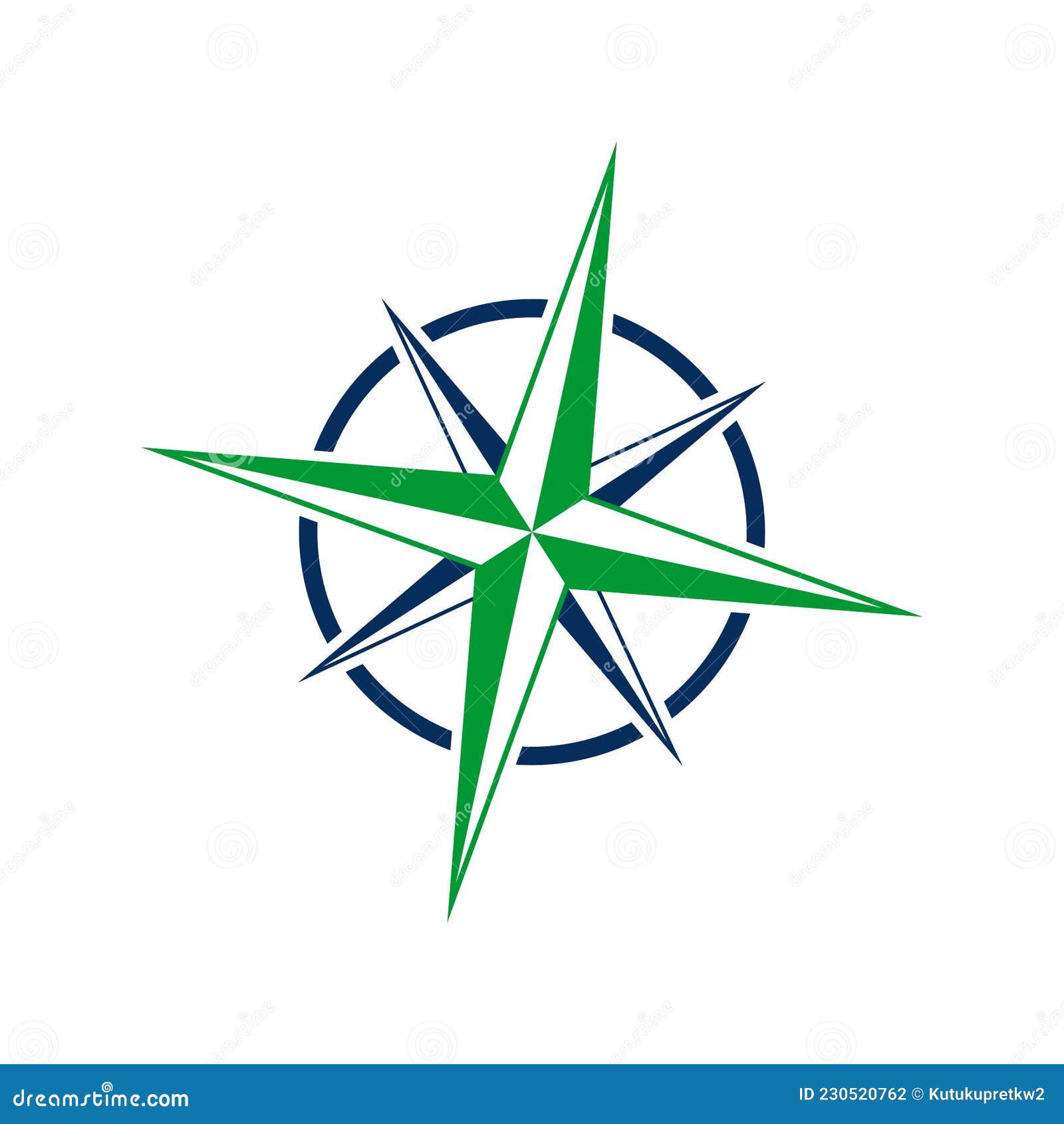 Compass Rose Icon Vector Logo Template Stock Vector - Illustration of ...