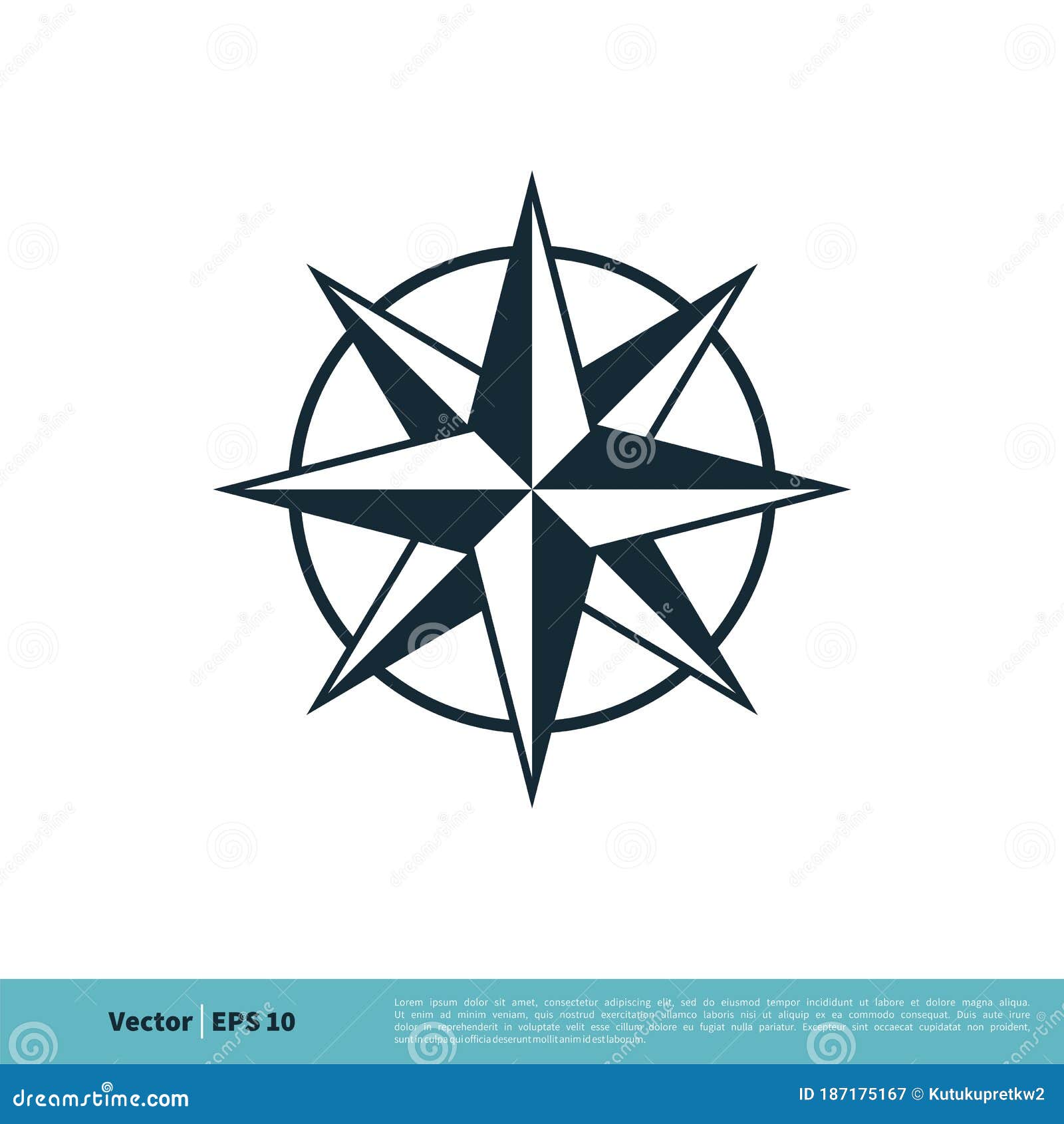 Compass Rose Icon Vector Logo Template Illustration Design. Vector EPS ...