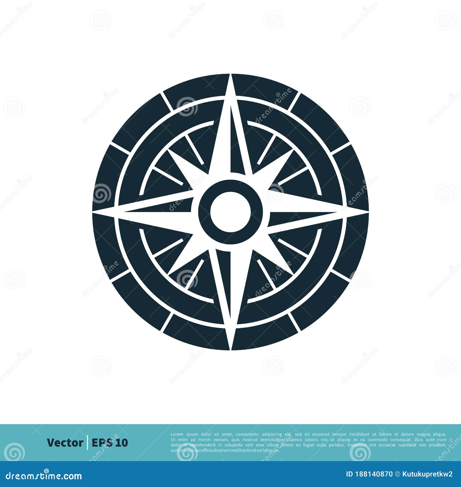 Compass Rose Icon Vector Logo Template Illustration Design. Vector EPS ...