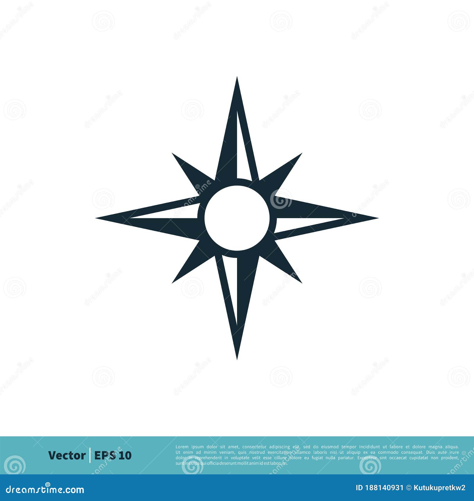 Compass Rose Icon Vector Logo Template Illustration Design. Vector EPS ...