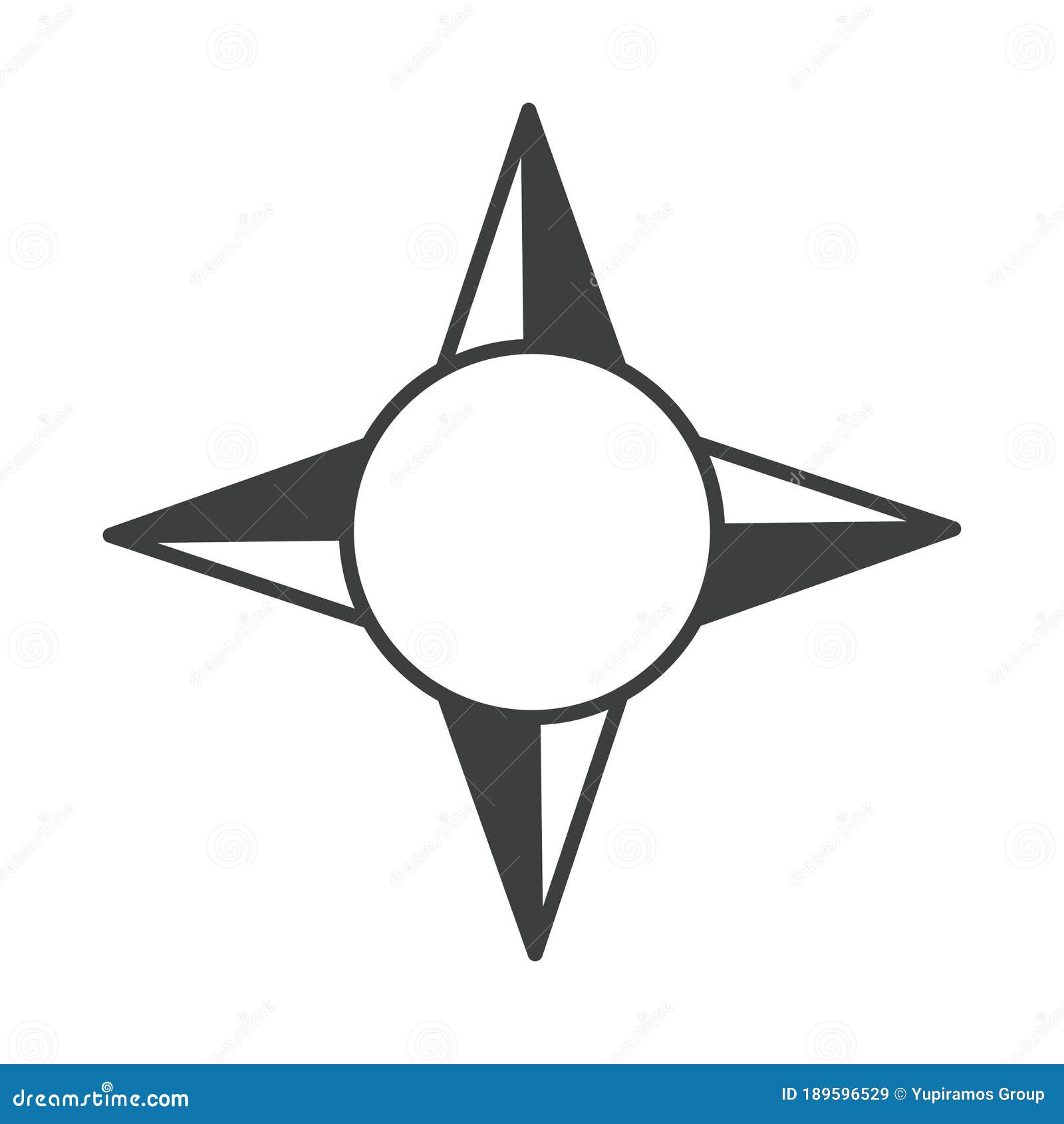 Compass Rose Navigation Cartography Equipment Line Design Icon Stock ...
