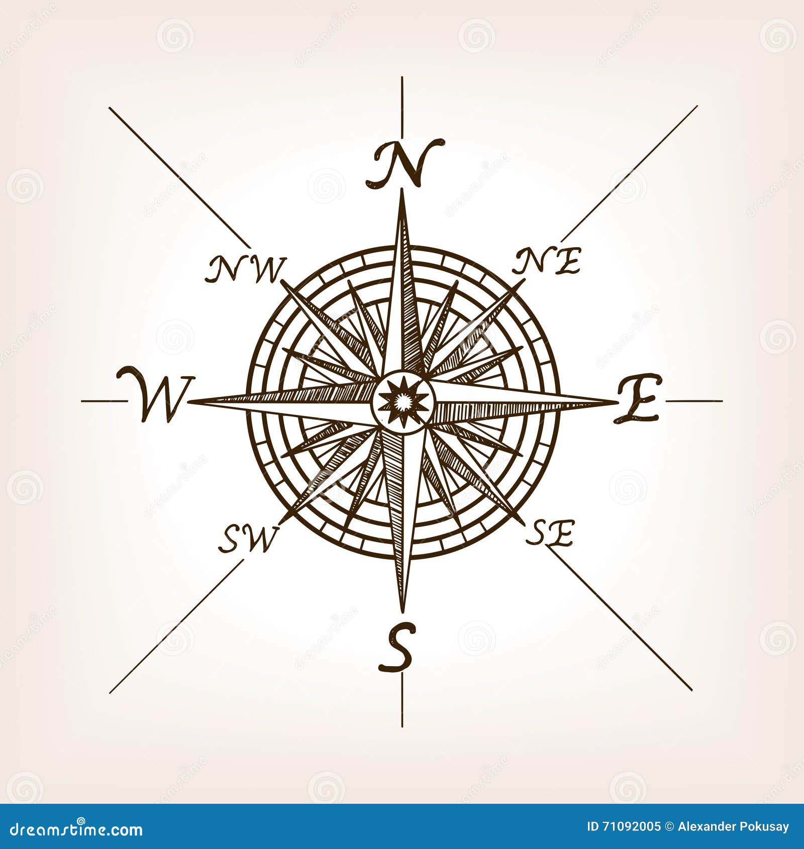 Old School Compass Rose