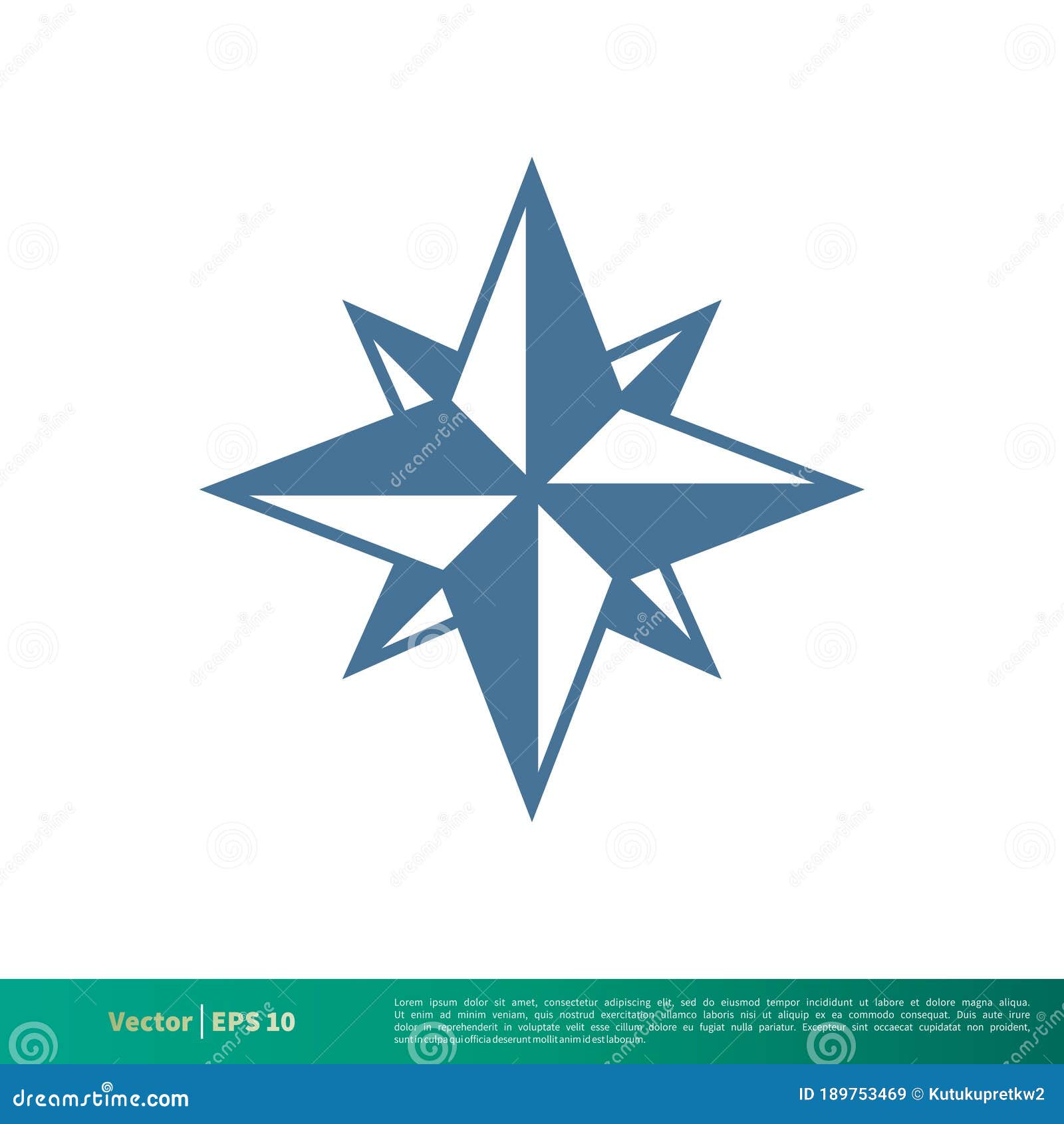 Compass Rose Star Icon Vector Logo Template Illustration Design. Vector ...