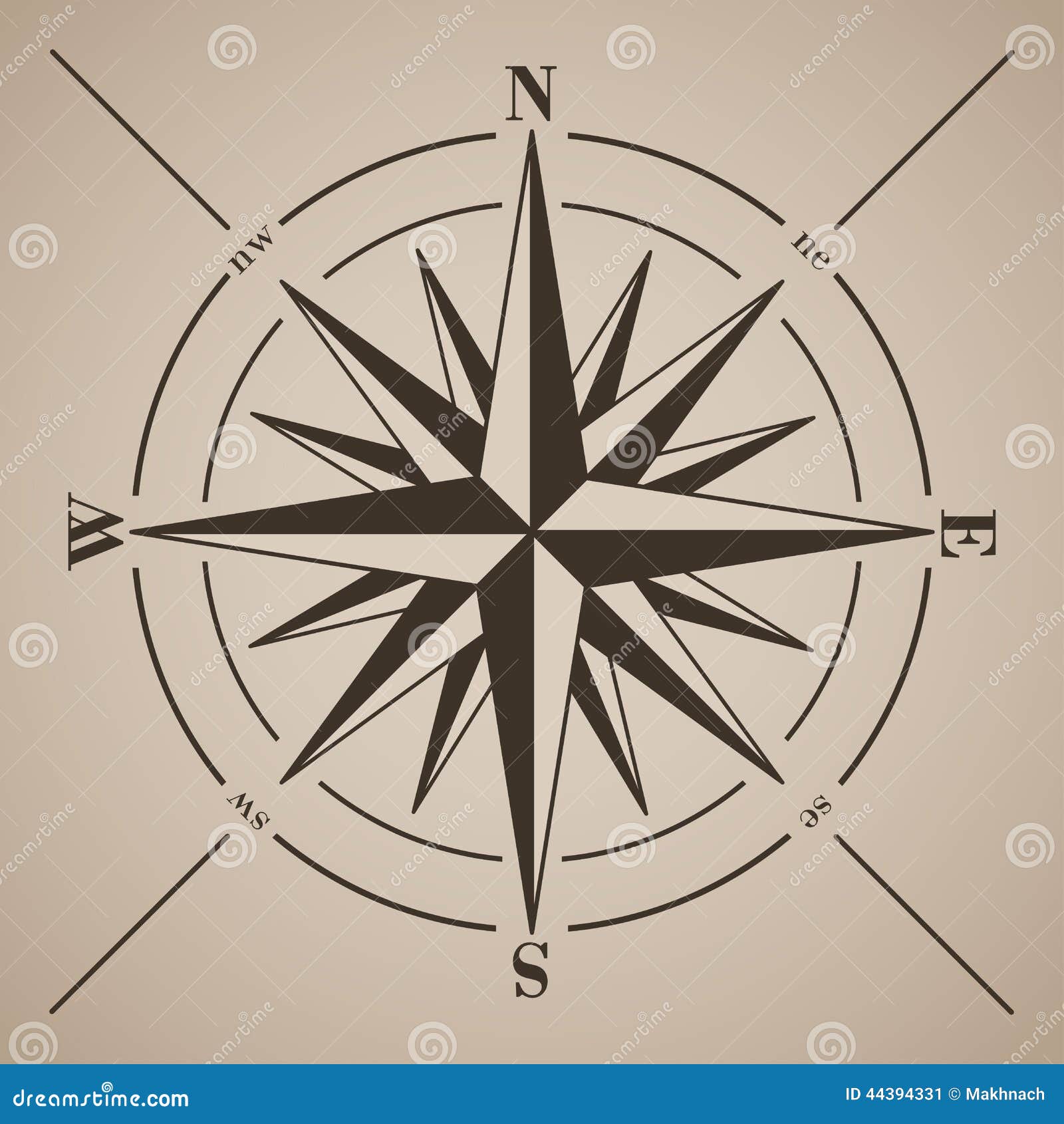 Compass Rose. Vector Illustration. Stock Vector - Illustration of earth ...