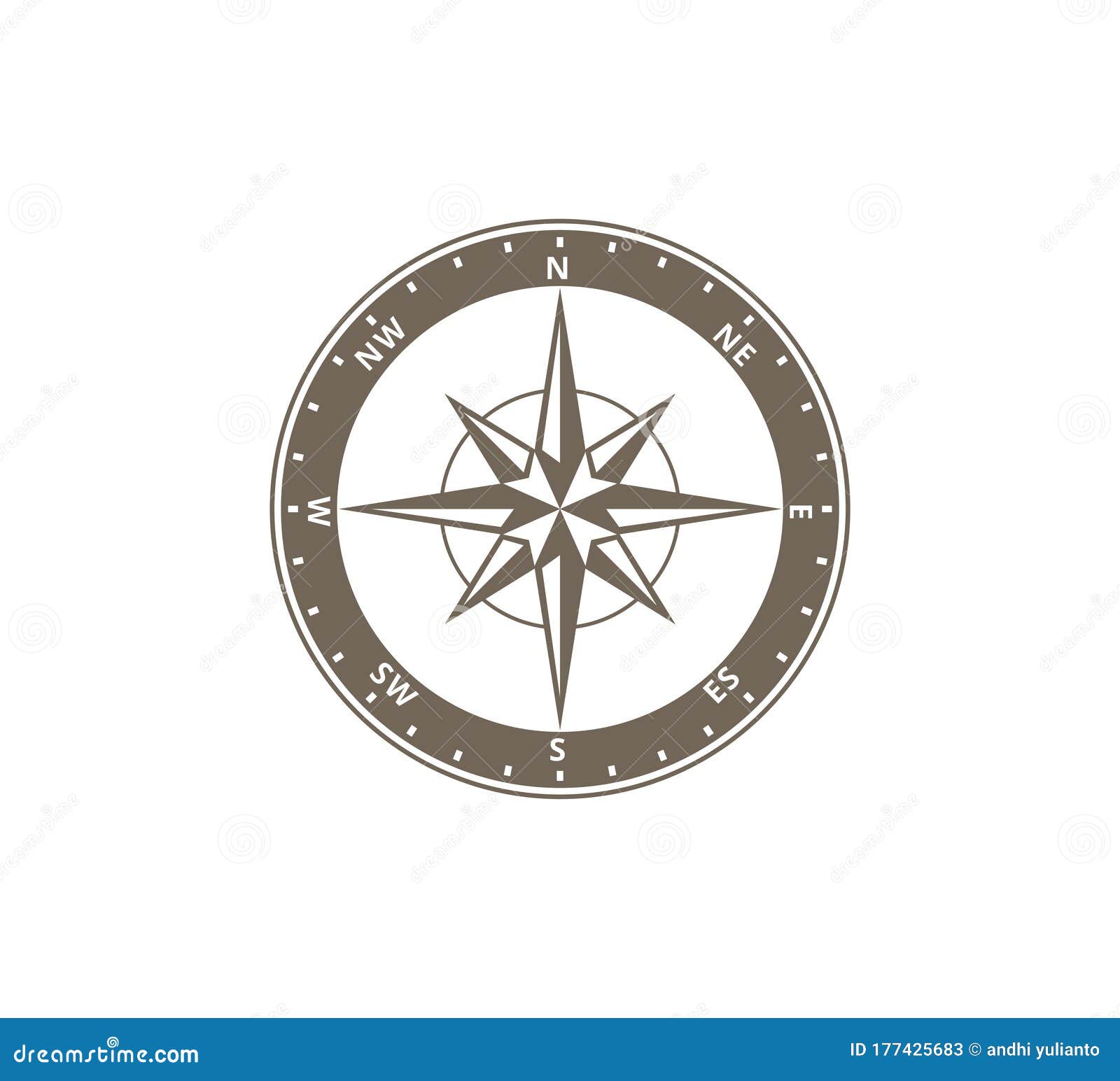 Compass Rose Wind Direction Navigation Position Vector Graphic Design ...