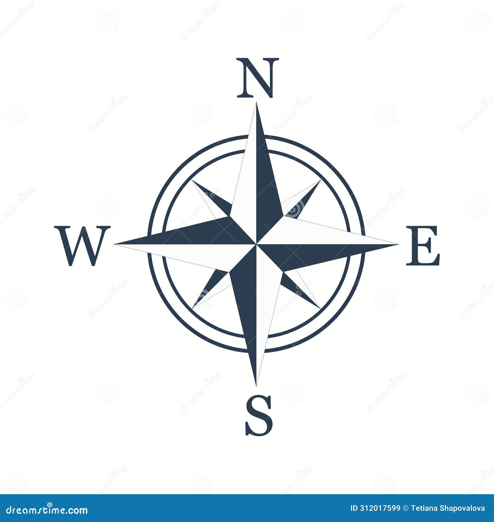 Compass Rose or Windrose Rose of the Winds Flat Icon for Apps and ...