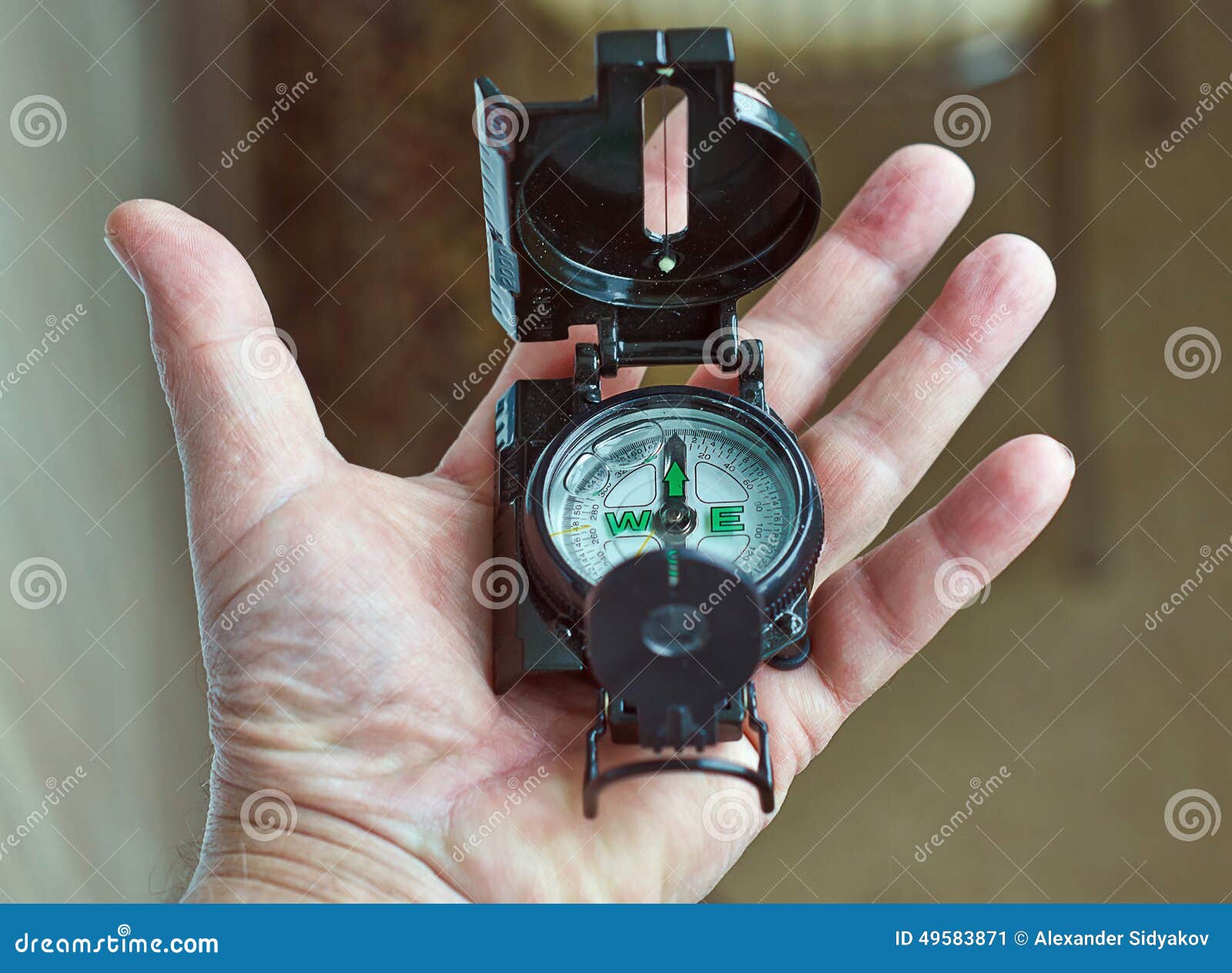 Compass for a Route of Travel. Stock Image - Image of marine, east ...