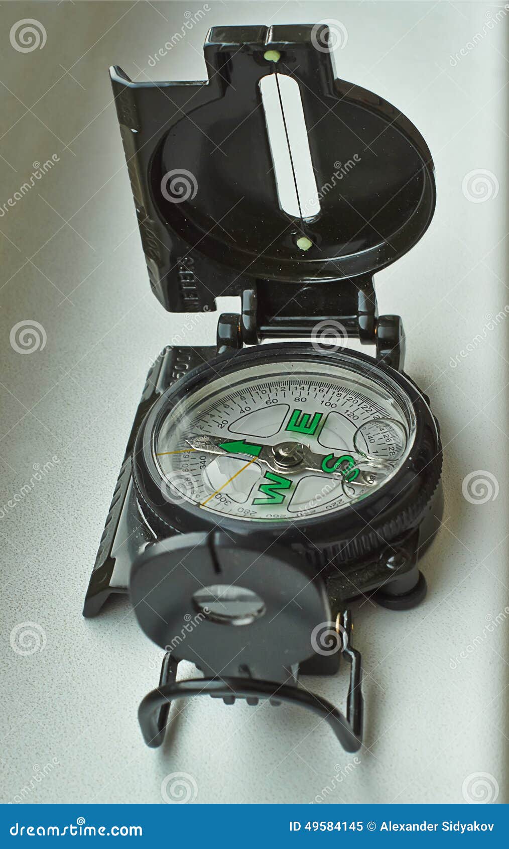Compass for a Route of Travel. Stock Image - Image of topography ...