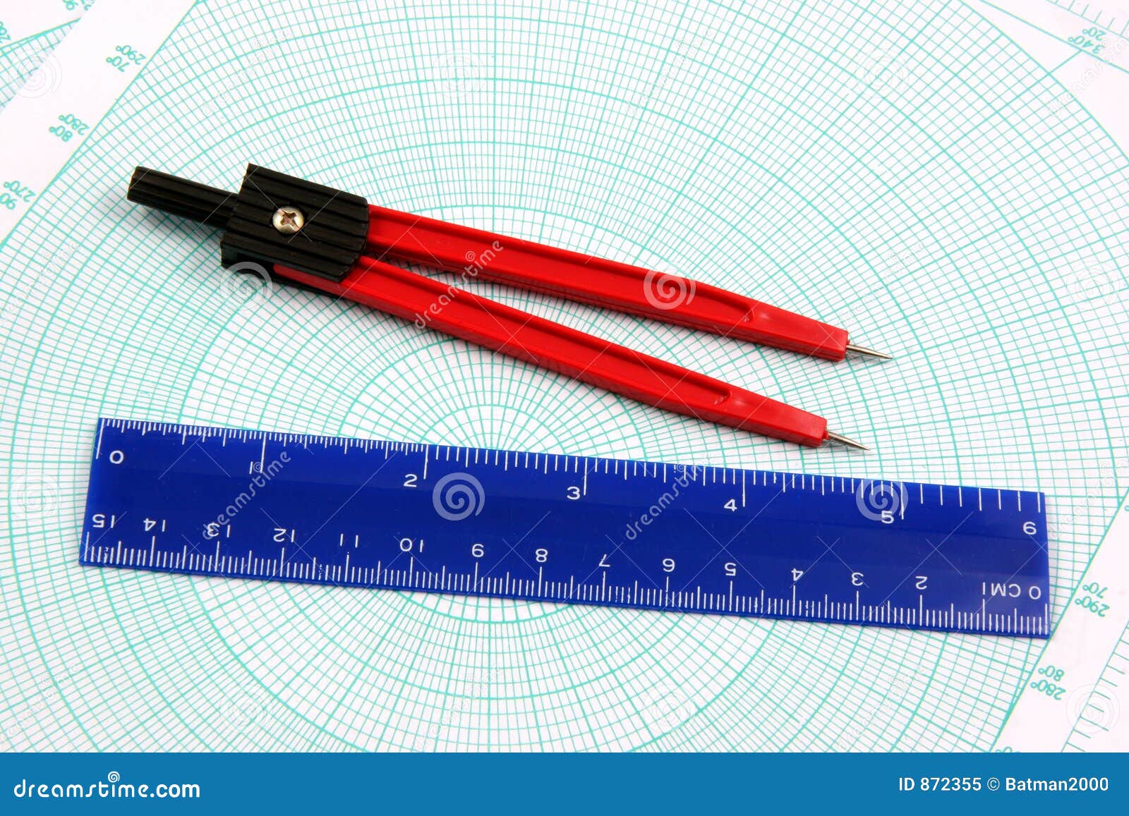 Compass And Ruler Stock Image Image Of Paper Compass 872355