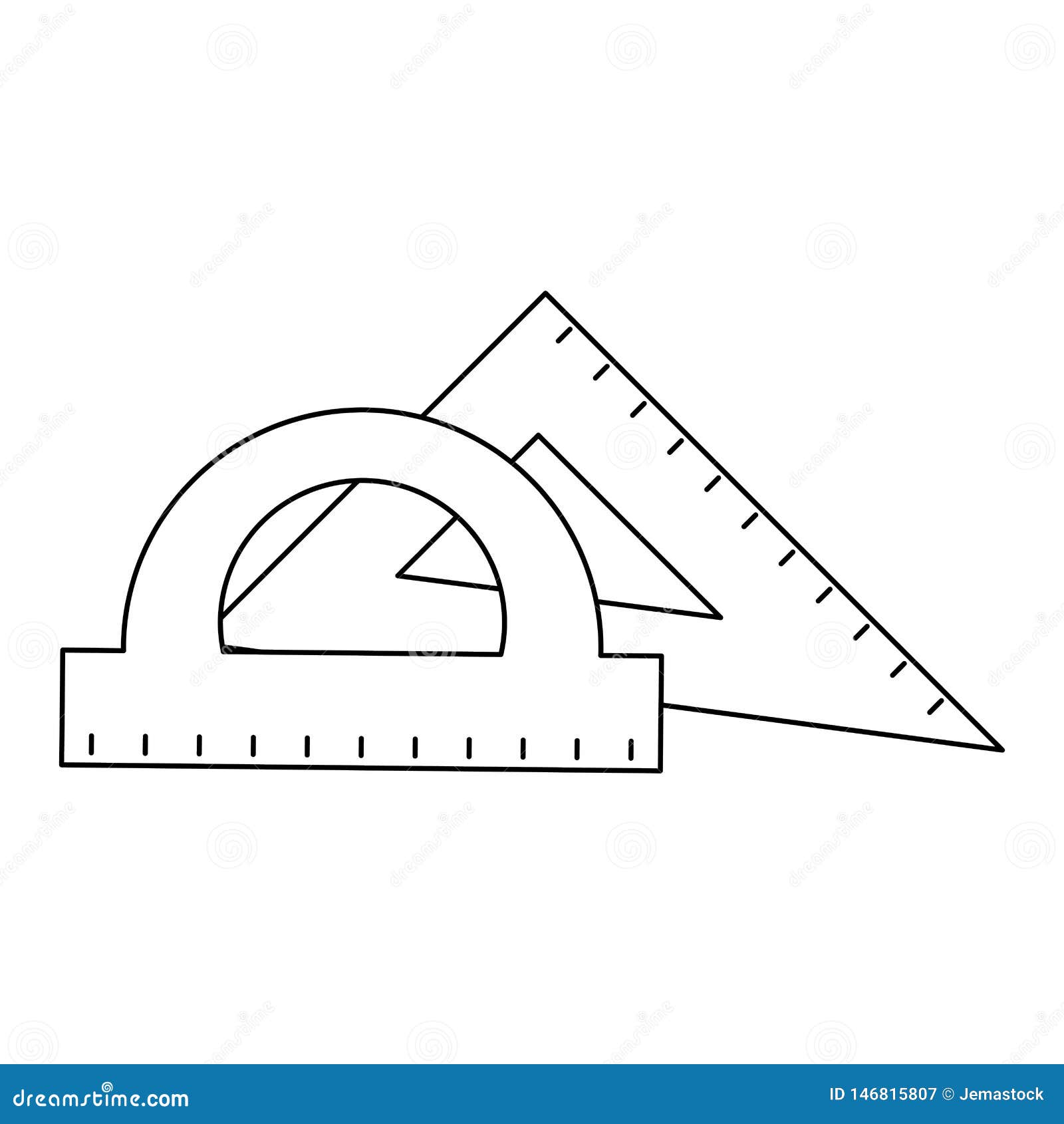 Compass and Ruler Geometric Utensils Black and White Stock Vector ...