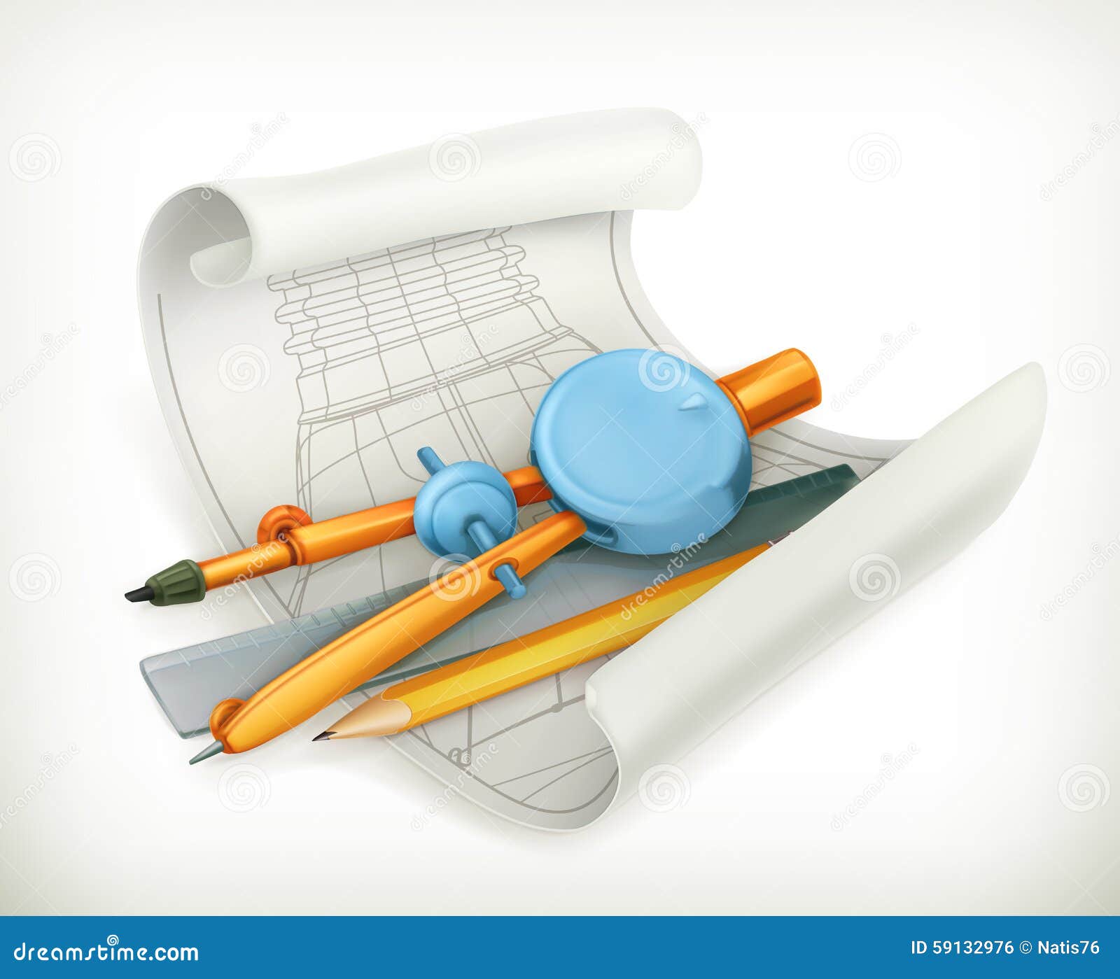 Compass And Ruler For Mathematics Icon Vector Sign And Symbol Isolated ...