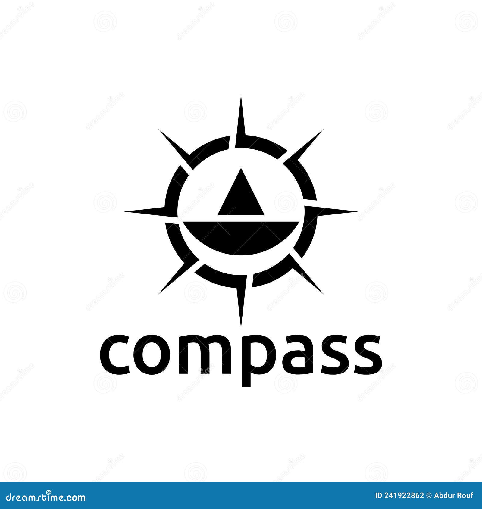 Compass Sailing Boat Ship Yacht Logo Design Stock Vector - Illustration ...
