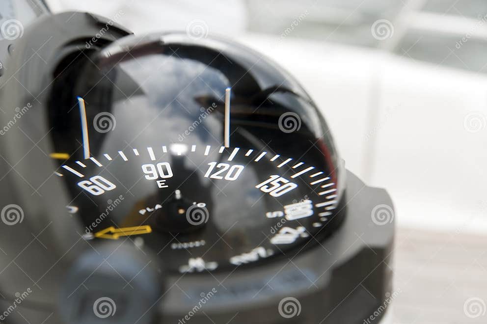 Compass of a sailing yacht stock photo. Image of rose - 16809672