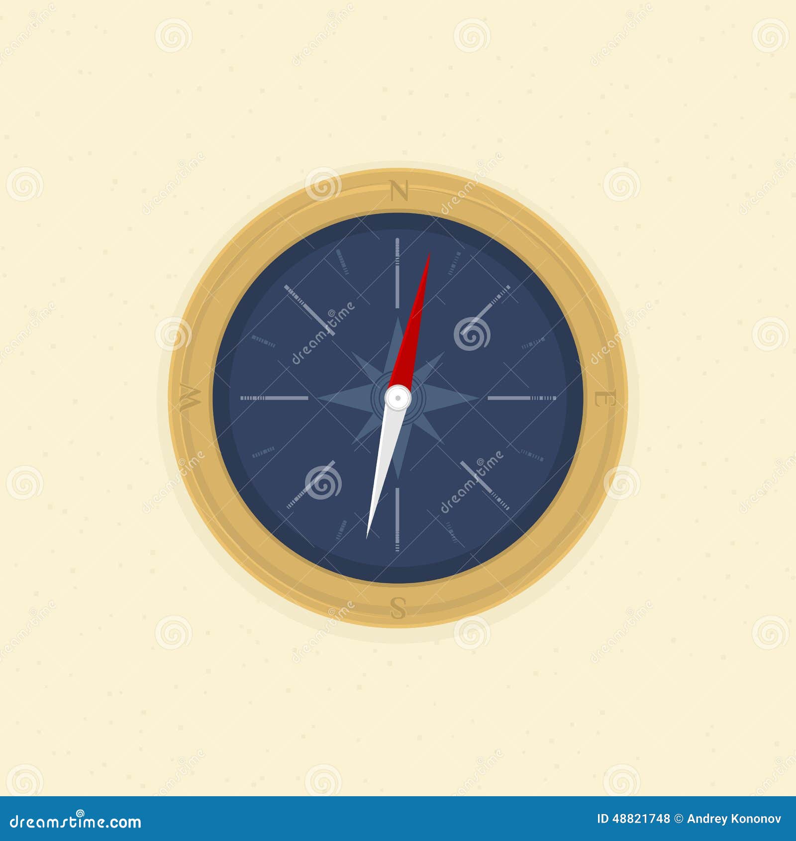 Compass On The Sand Vector Illustration | CartoonDealer.com #48821748