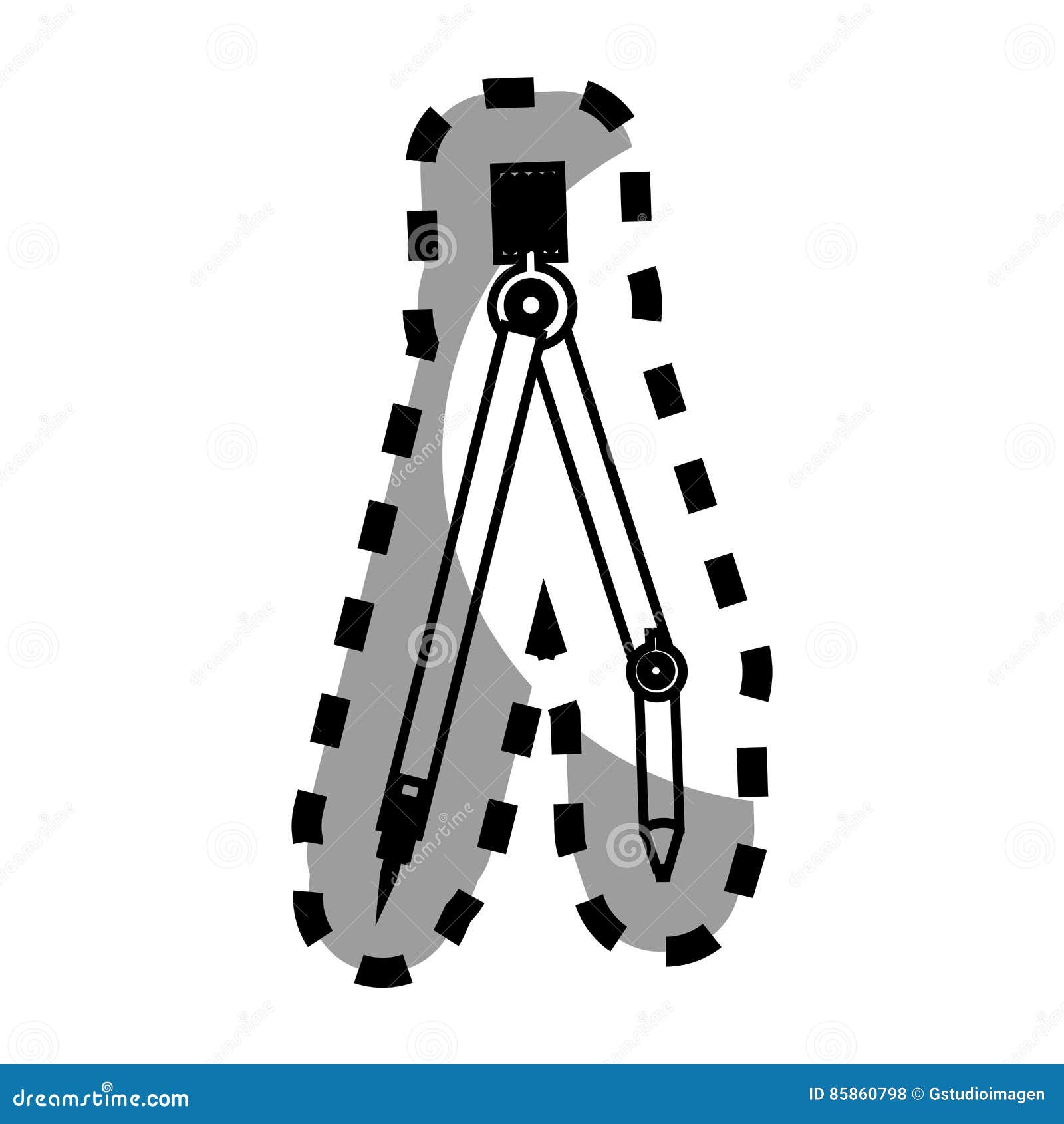 Compass school supply icon stock vector. Illustration of student - 85860798