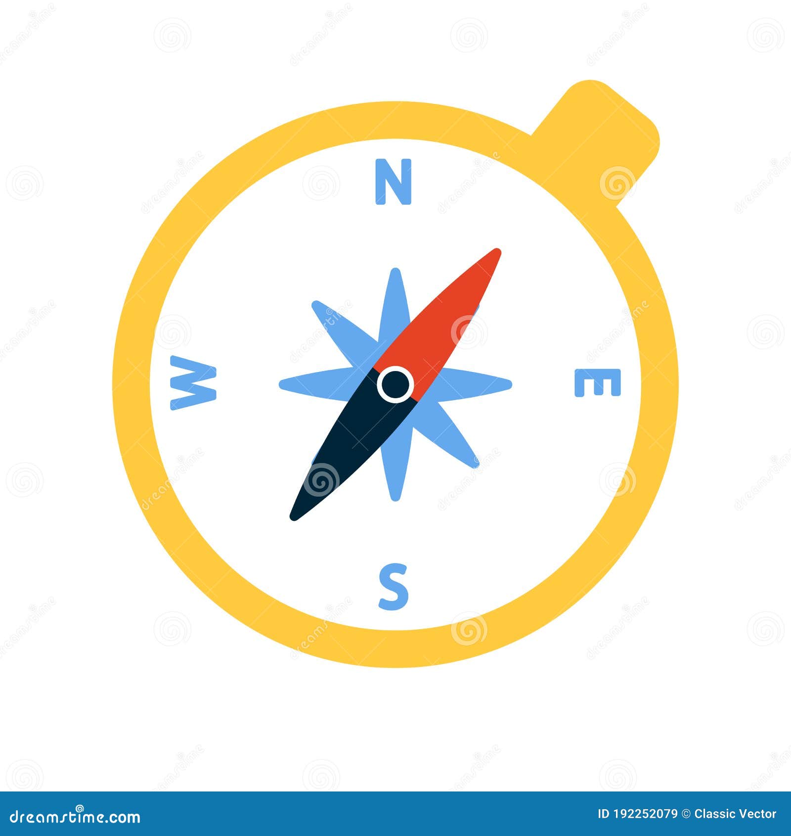 Compass for Scouting Isolated on White Background Stock Vector ...