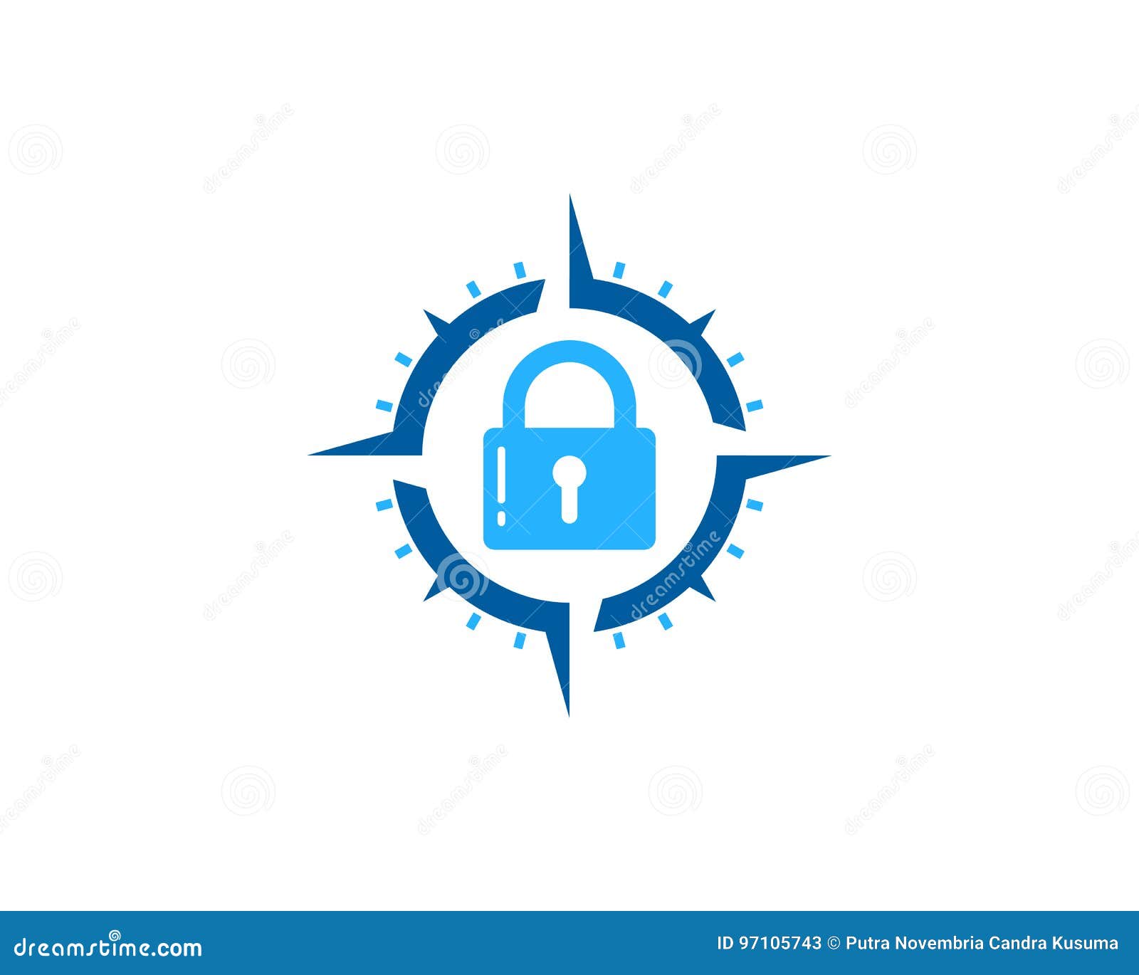 Compass Security Icon Logo Design Element Stock Vector - Illustration ...