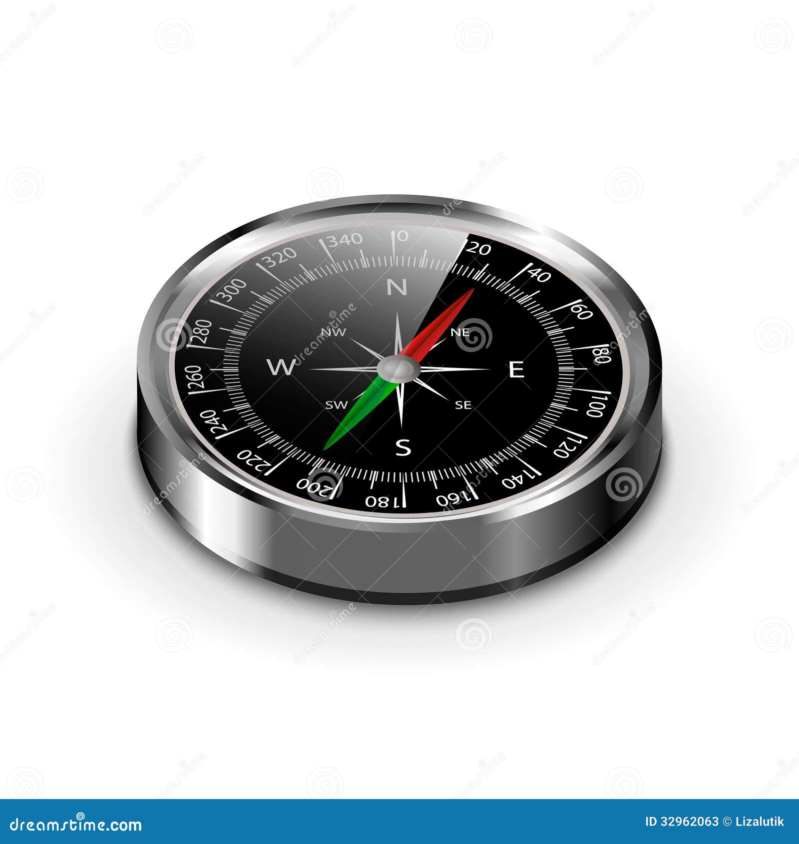 Compass stock vector. Illustration of path, compass, device - 32962063
