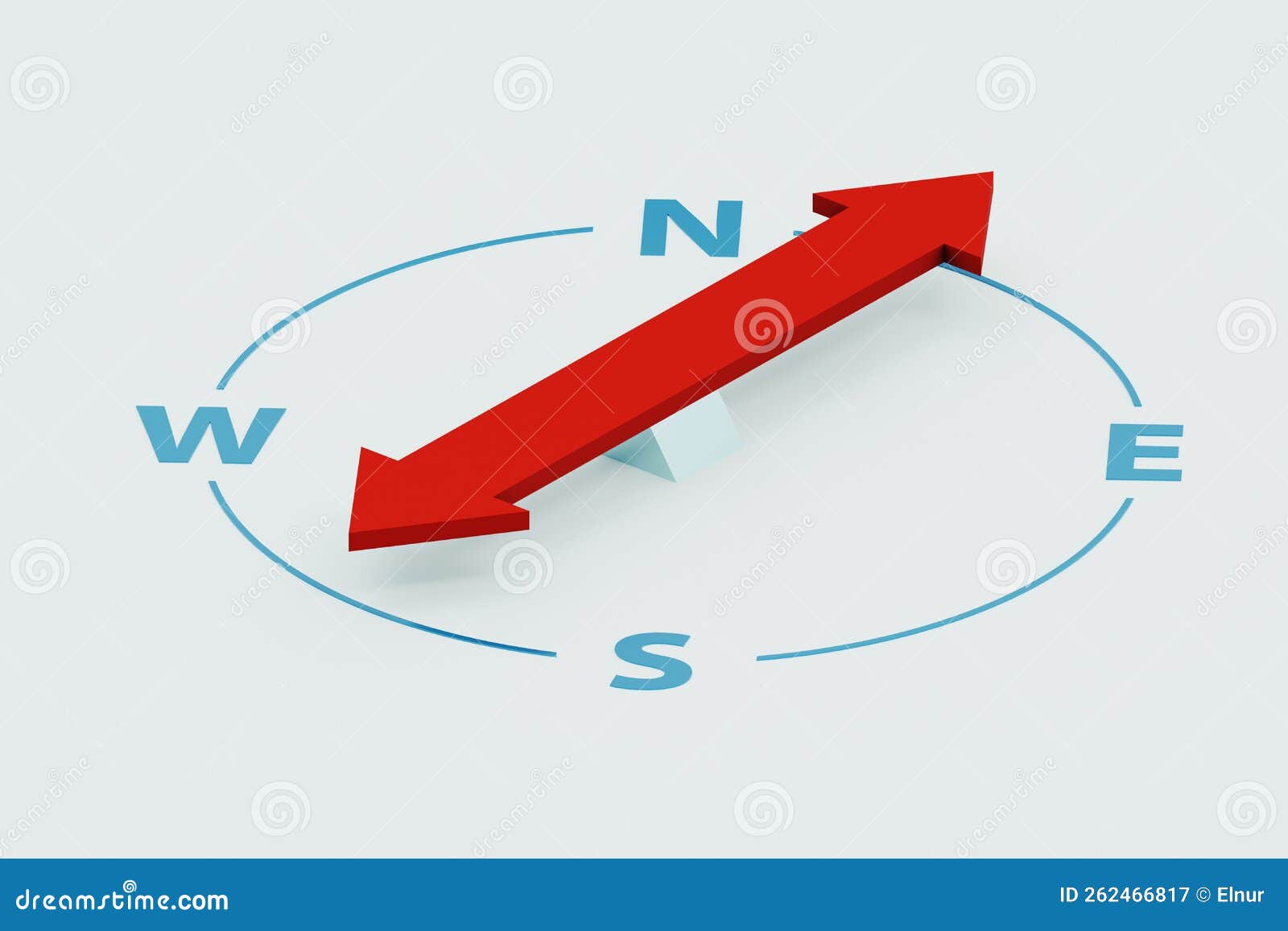 Compass Showing Direction of 4 Points Stock Illustration - Illustration ...
