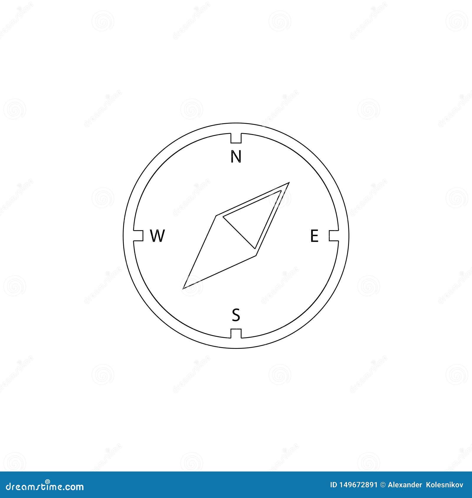 Compass Flat Vector Icon Stock Vector Illustration Of Object 149672891