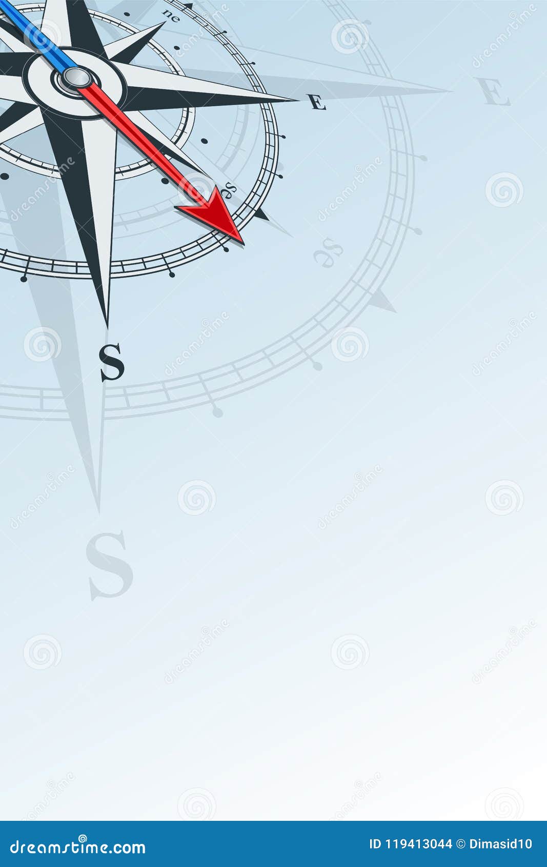 Compass Southeast Background Vector Illustration Stock Vector ...