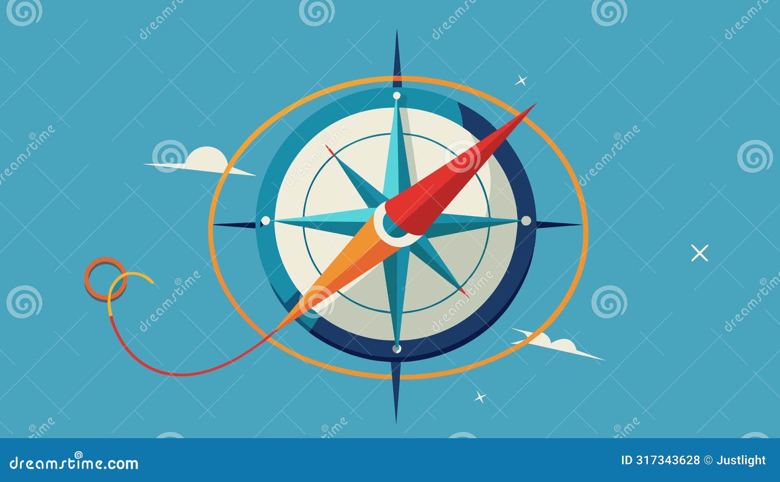 A Compass with a Spinning Needle Representing the Difficulty of Finding ...