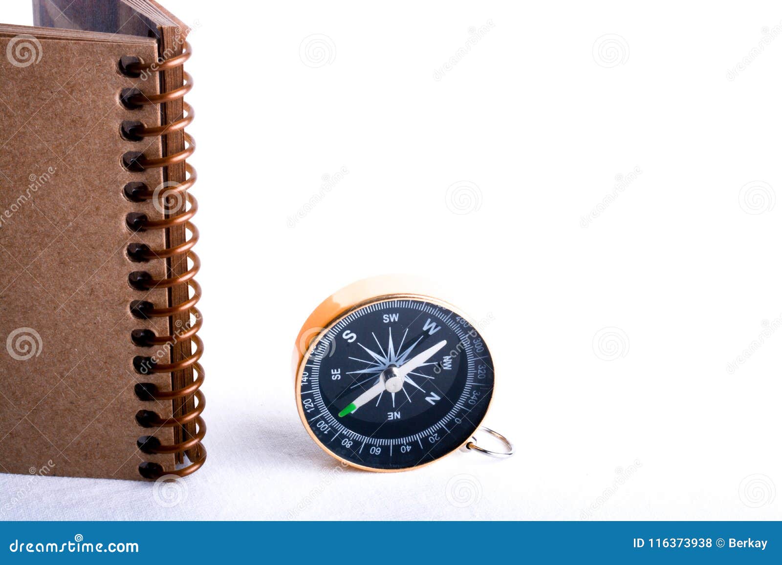 Compass and Spiral Notebook Stock Photo - Image of paper, conceptional ...