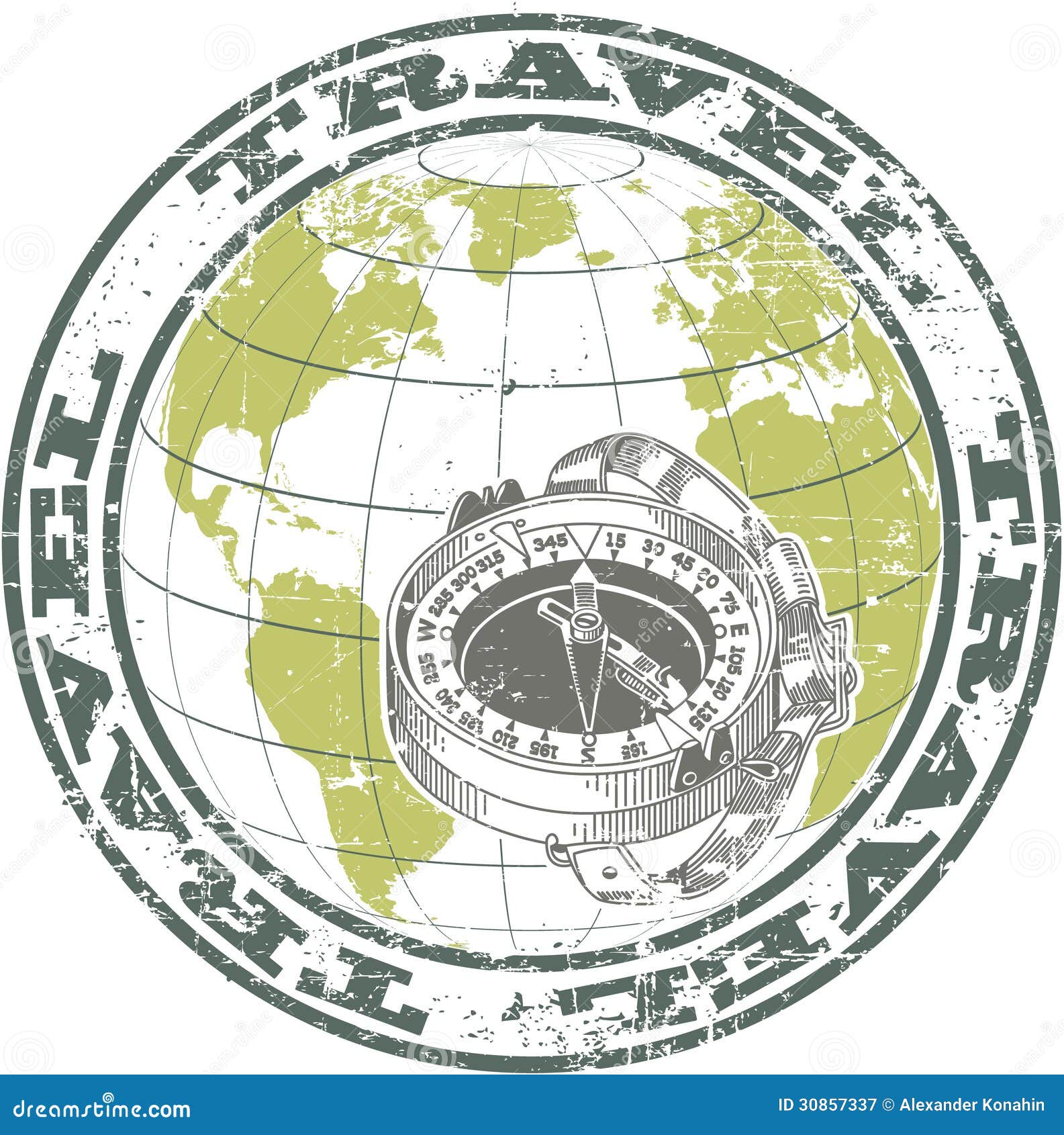 Compass stamp stock vector. Illustration of southern - 30857337