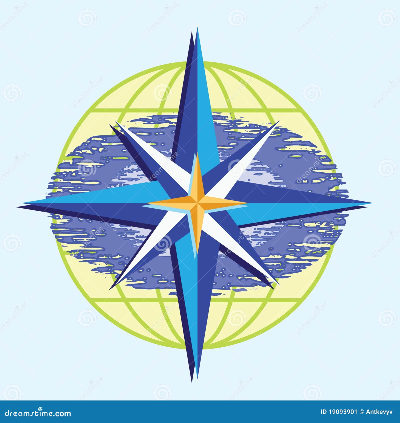 Compass star stock vector. Image of cartography, water - 19093901