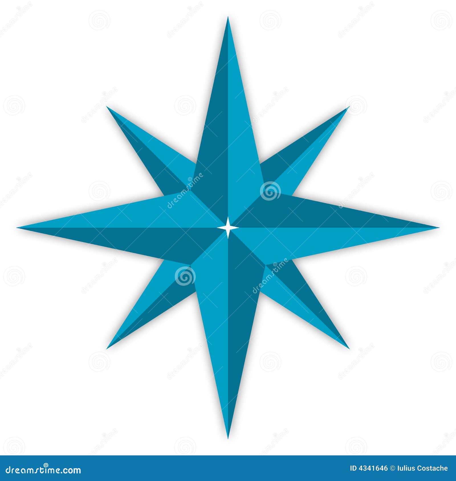 Compass star stock vector. Illustration of retro, motion - 4341646